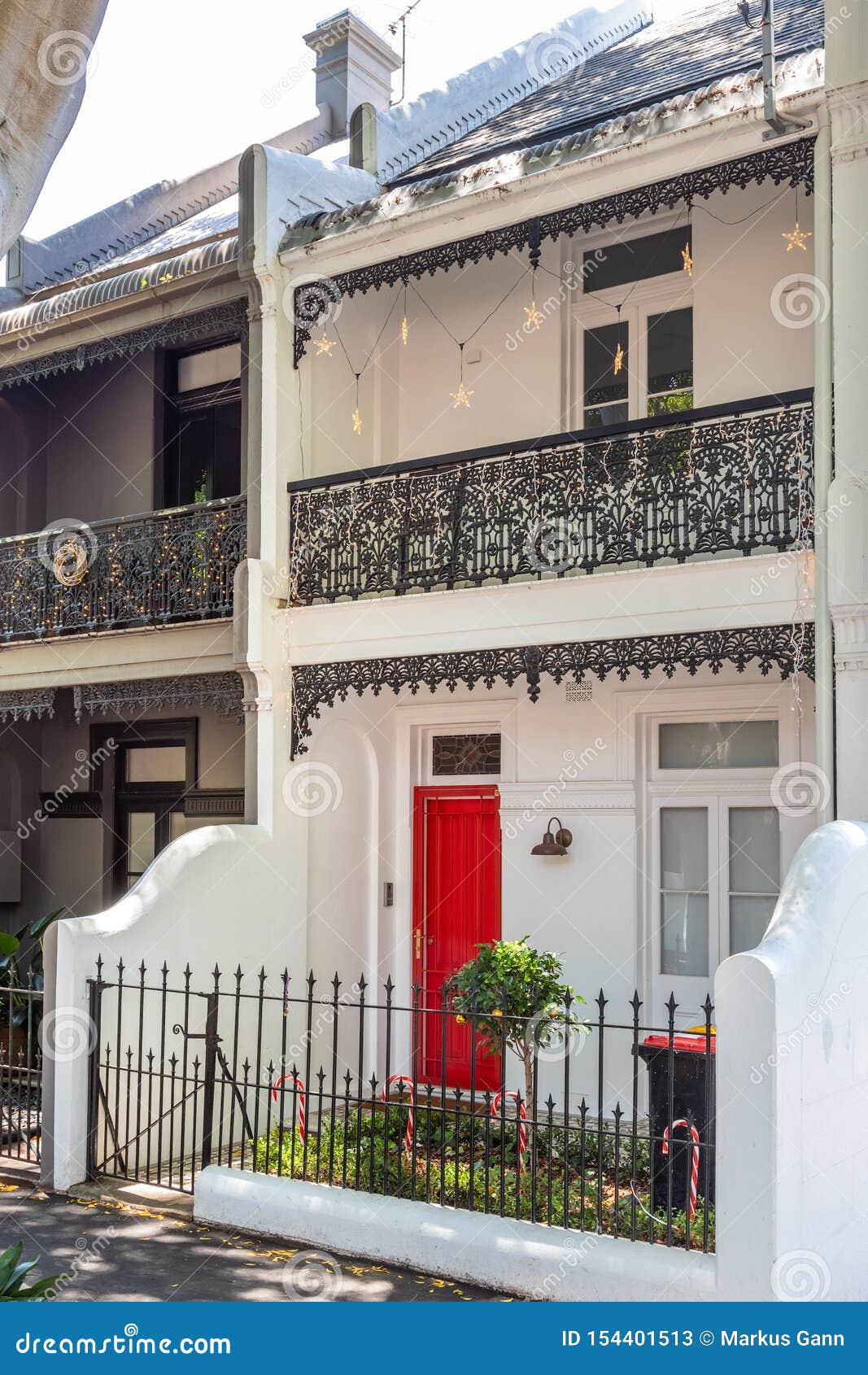 A Typical Terrace House in Sydney Australia Stock Image - Image of ...