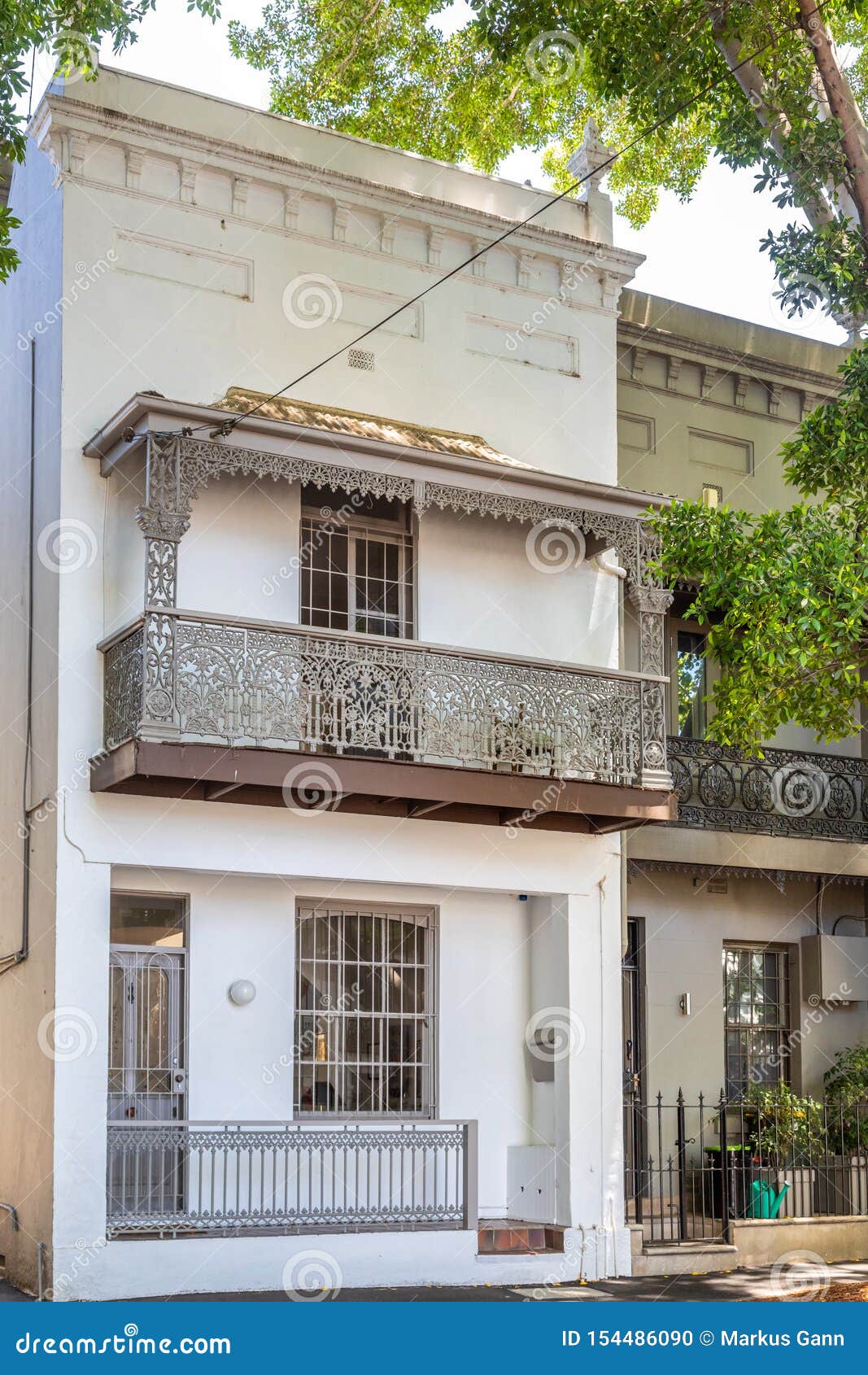 A Typical Terrace House in Sydney Australia Stock Photo - Image of ...