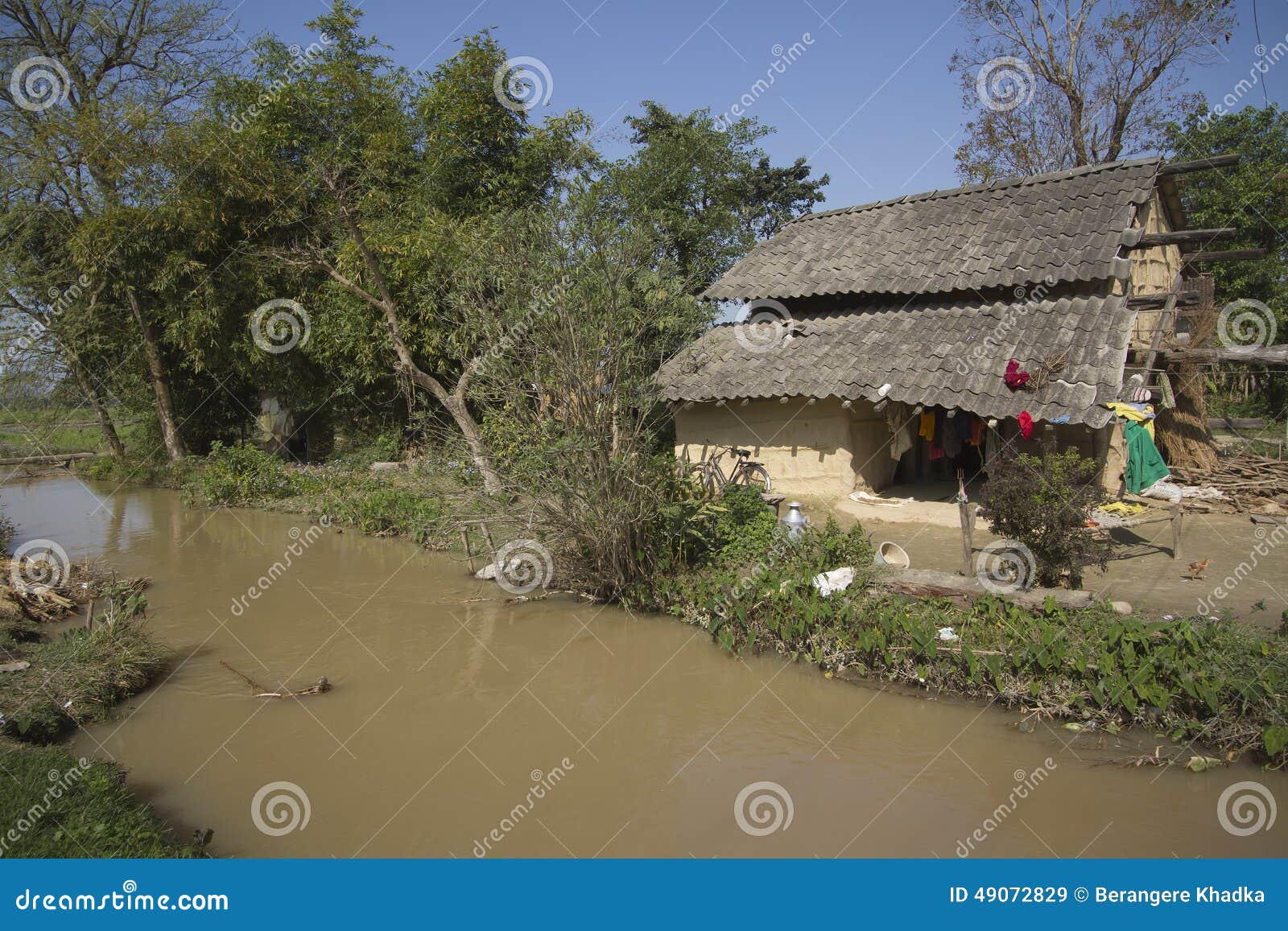 Typical Tharu House, Bardia, Nepal Editorial Stock Image - Image of ...