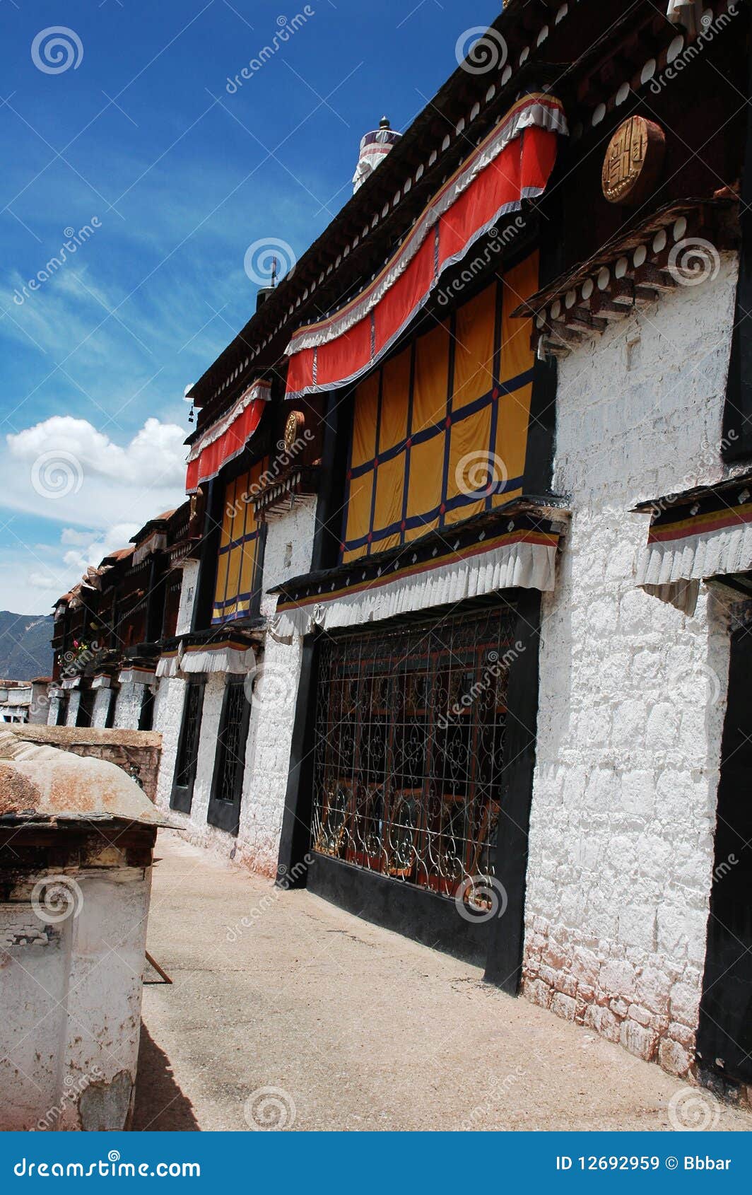 Typical Tibetan Buildings in Lhasa,Tibet Stock Image - Image of ...