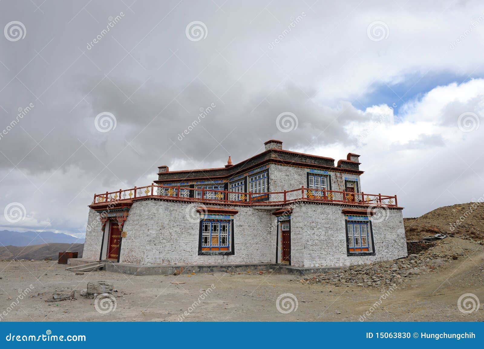 Typical Tibetan house stock photo. Image of classic, authentic - 15063830