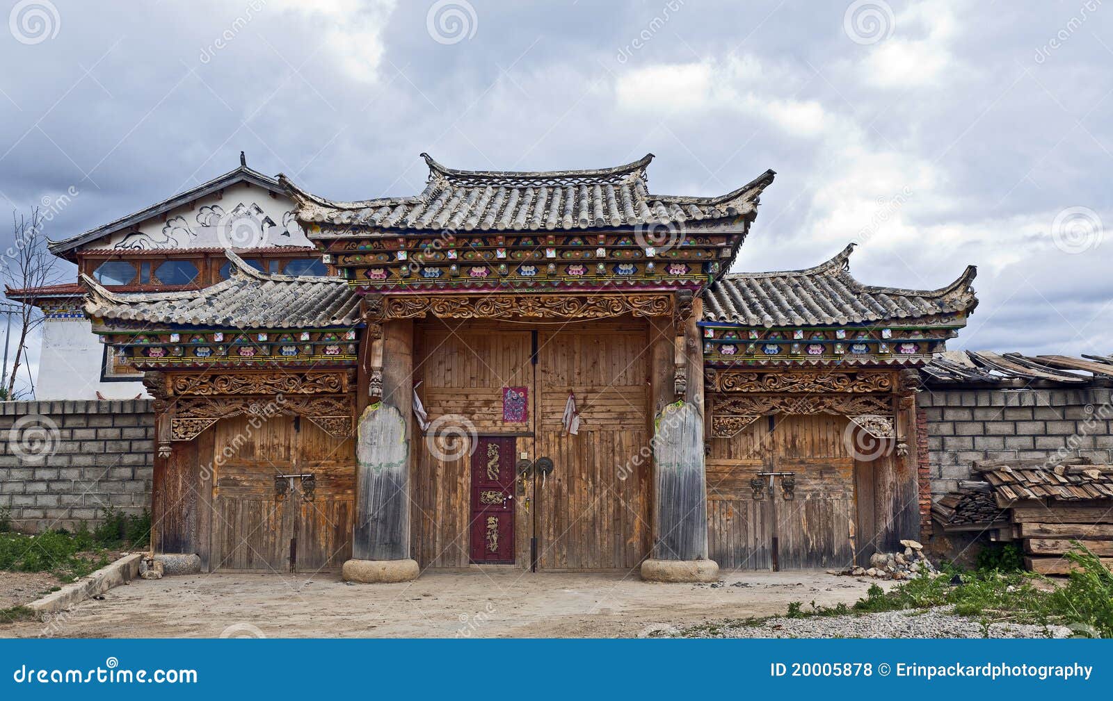 Typical Tibetan Style House Stock Photo - Image of homes, travels: 20005878