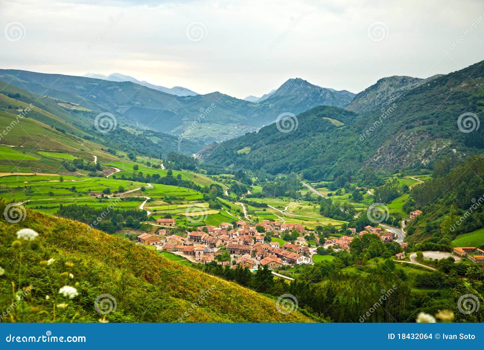 Typical Town in Saja Valley Stock Photo - Image of house, rural: 18432064