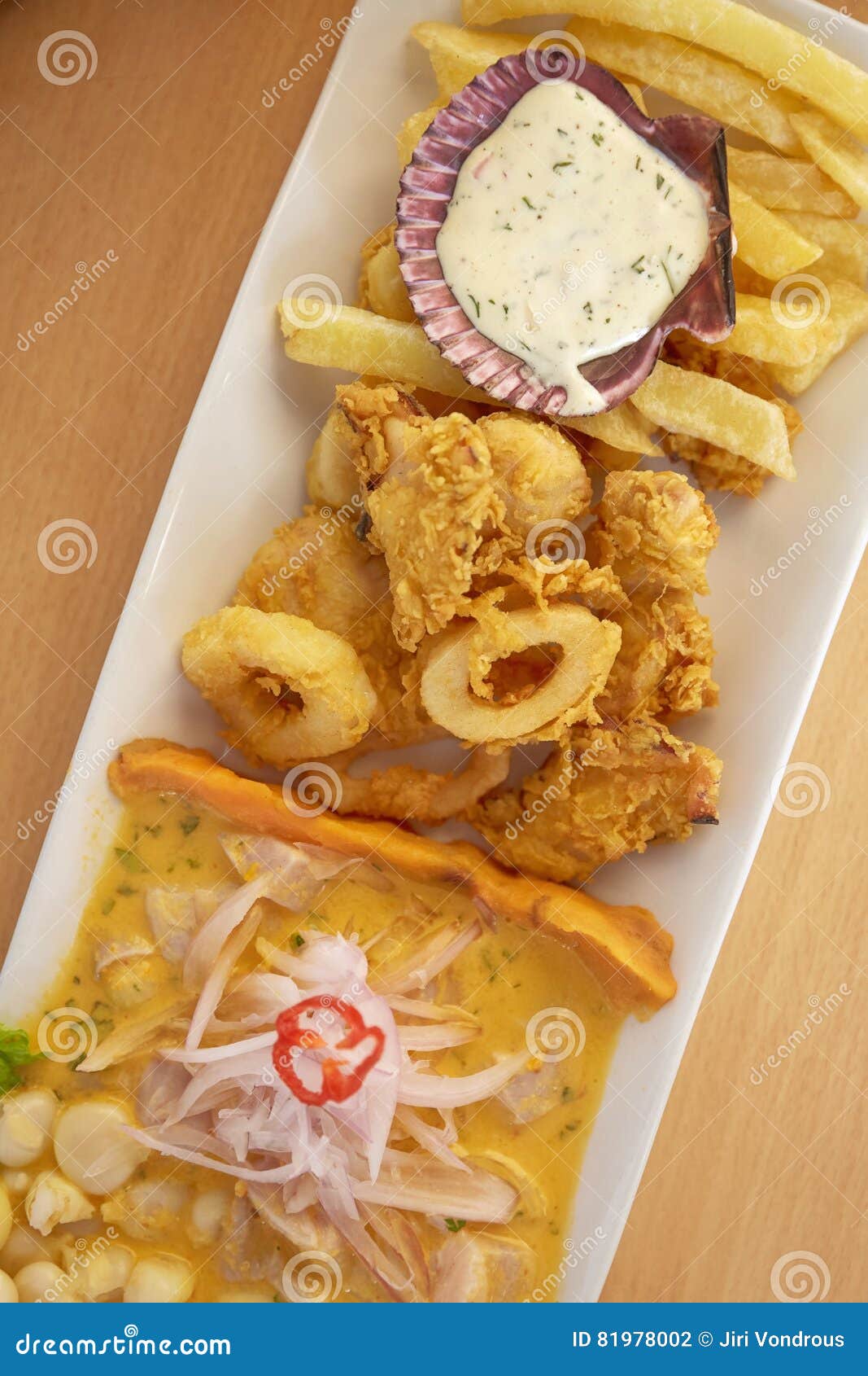Typical and Traditional Peruvian Dish Seafood Ceviche Stock Photo ...