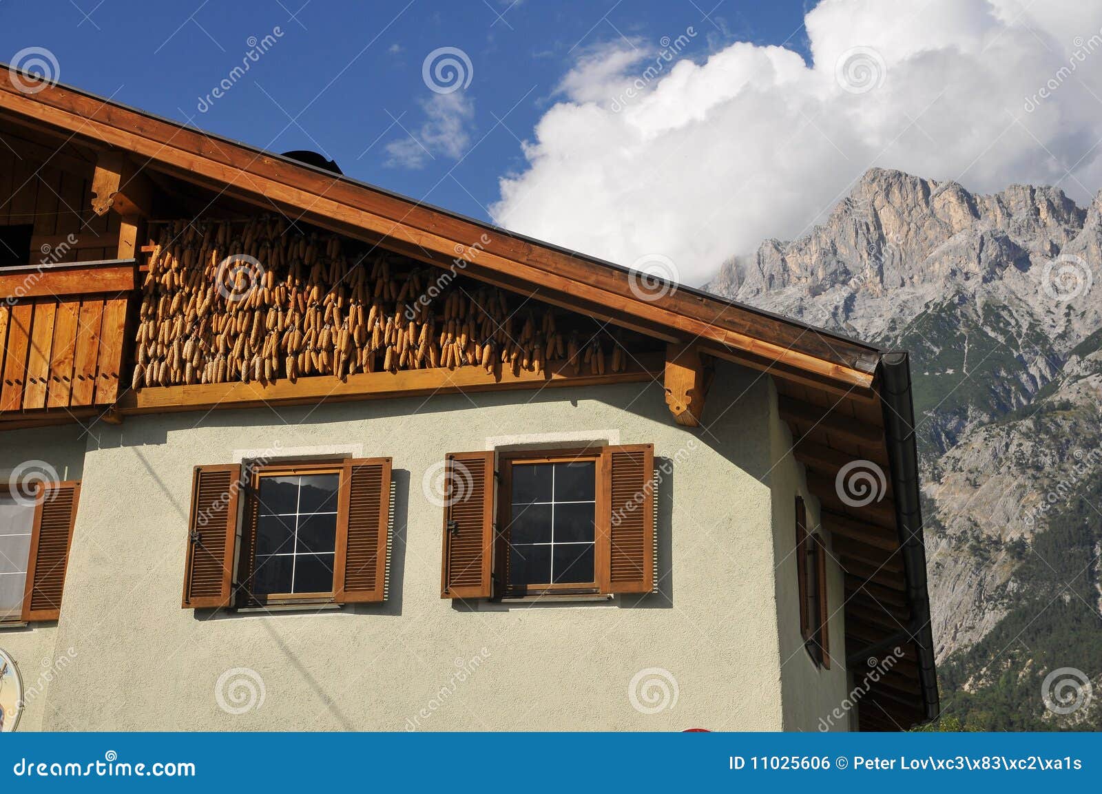 Typical tyrolean house stock photo. Image of property - 11025606