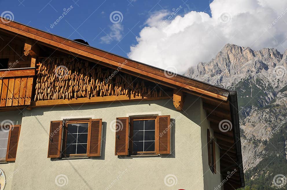 Typical tyrolean house stock photo. Image of property - 11025606