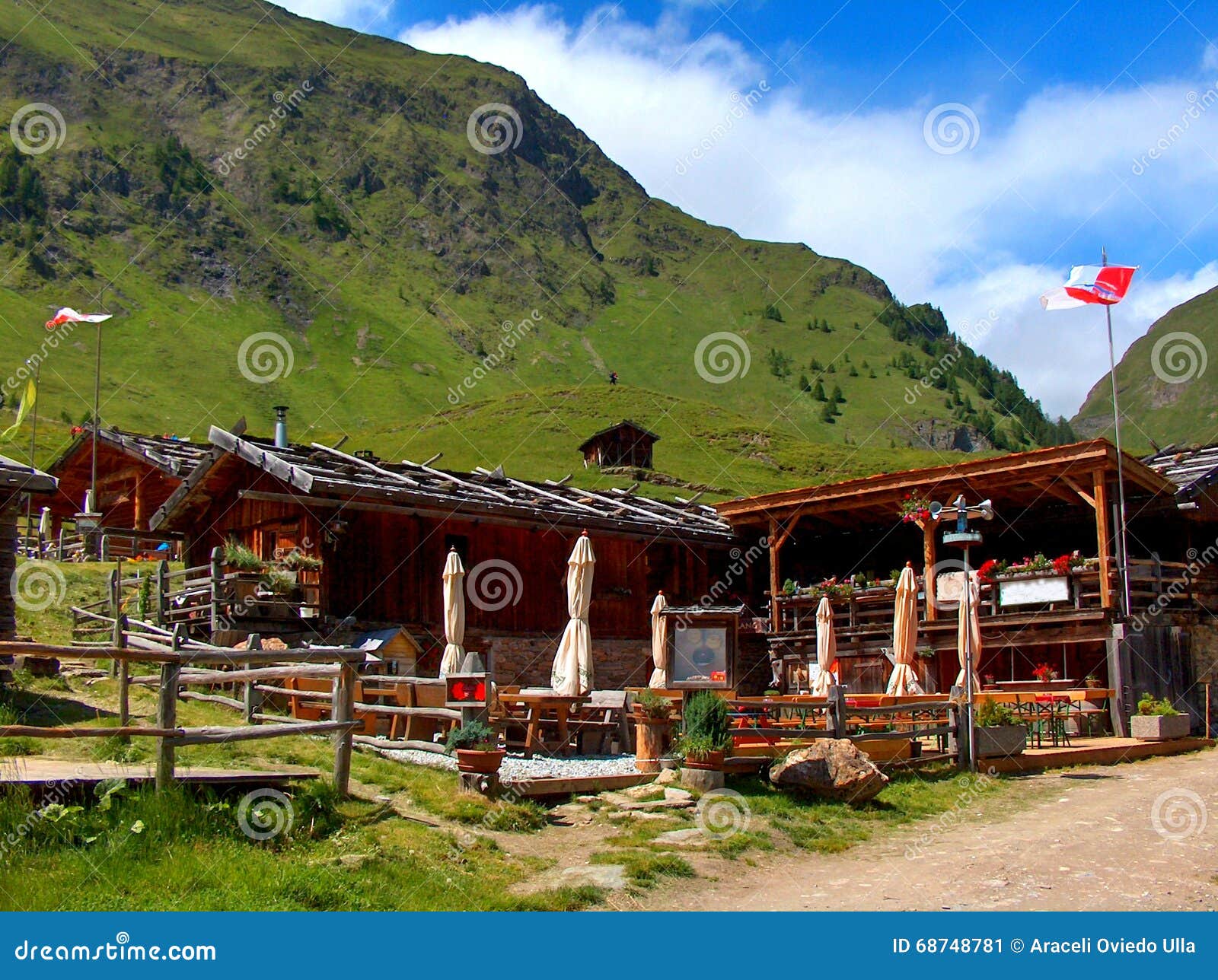 Typical Tyrolean village stock image. Image of landscape - 68748781