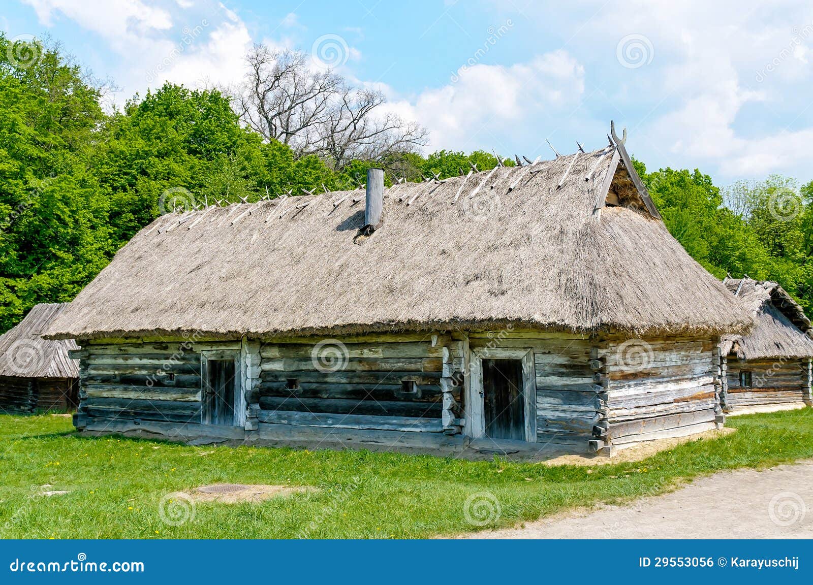A Typical Ukrainian Antique House Stock Photo - Image of life, garden ...