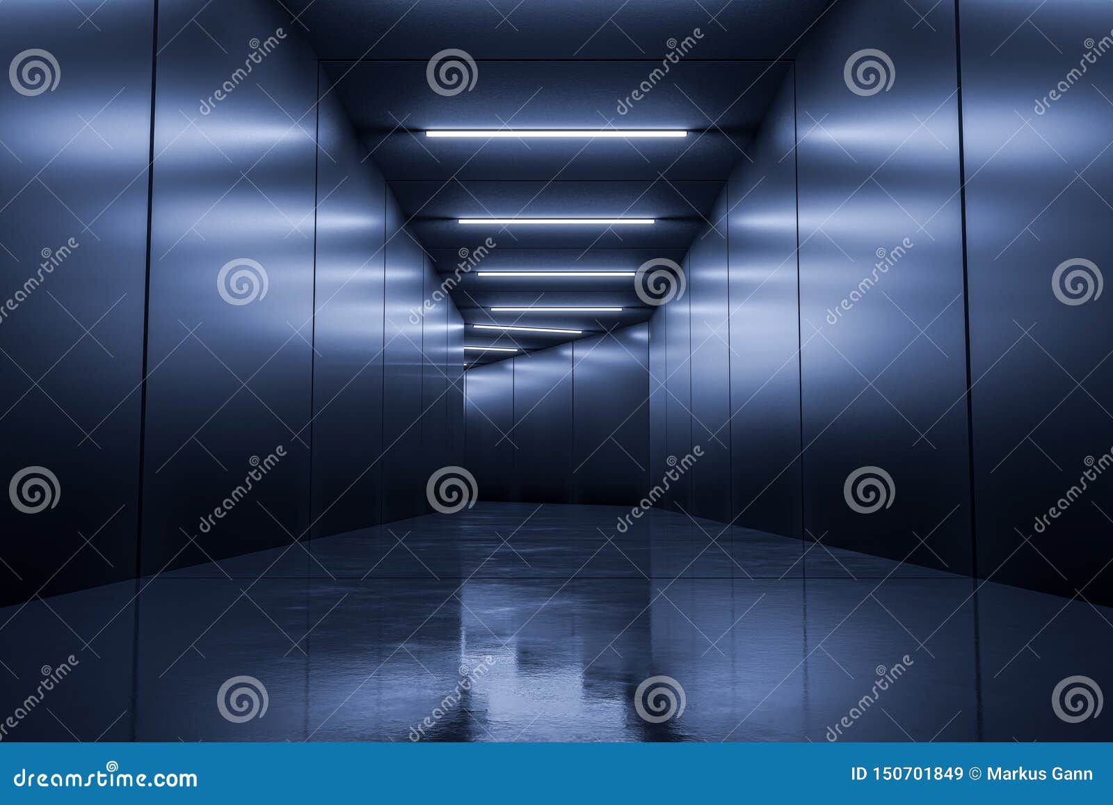 A Typical Underground Corridor Background Royalty-Free Illustration ...