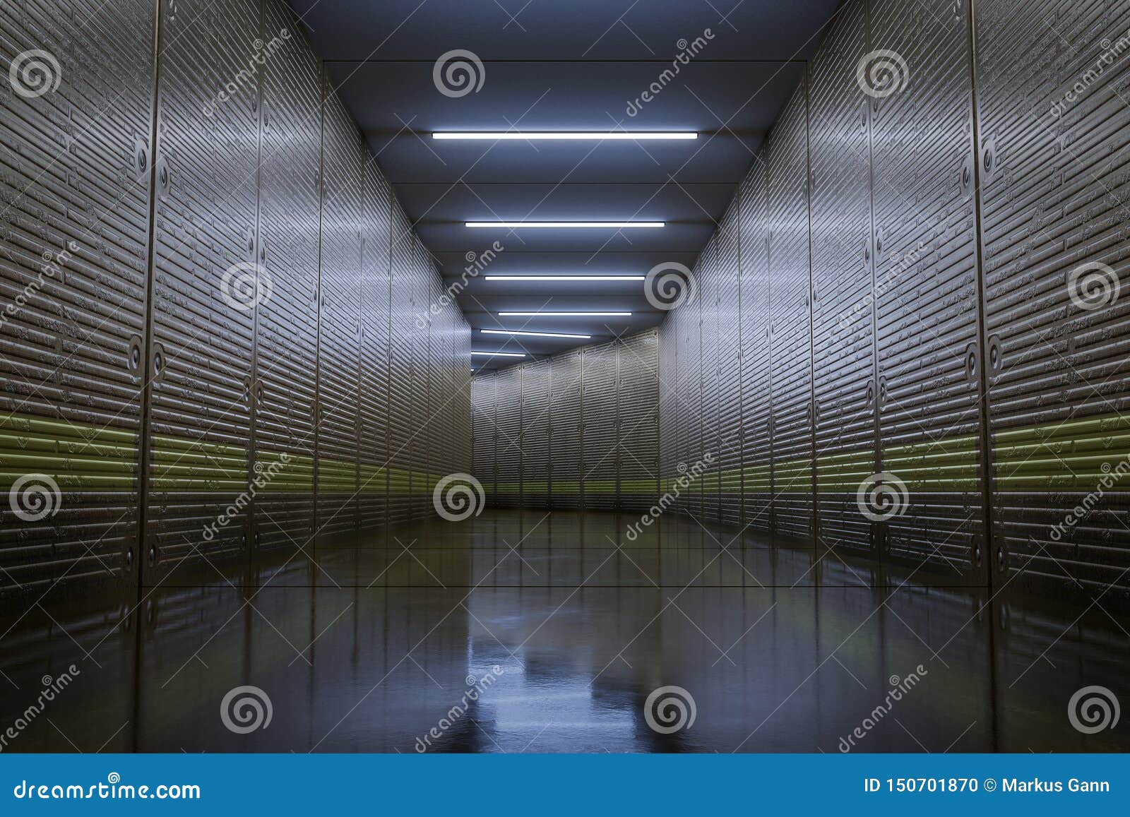 A Typical Underground Corridor Background Royalty-Free Illustration ...