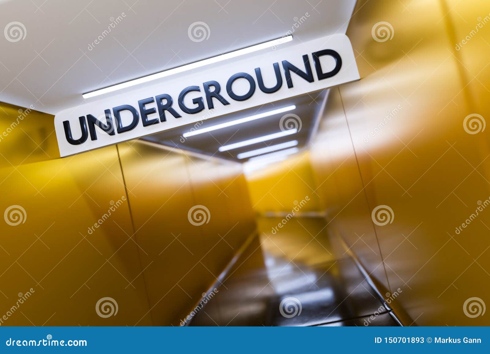 A Typical Underground Corridor Background Stock Illustration ...