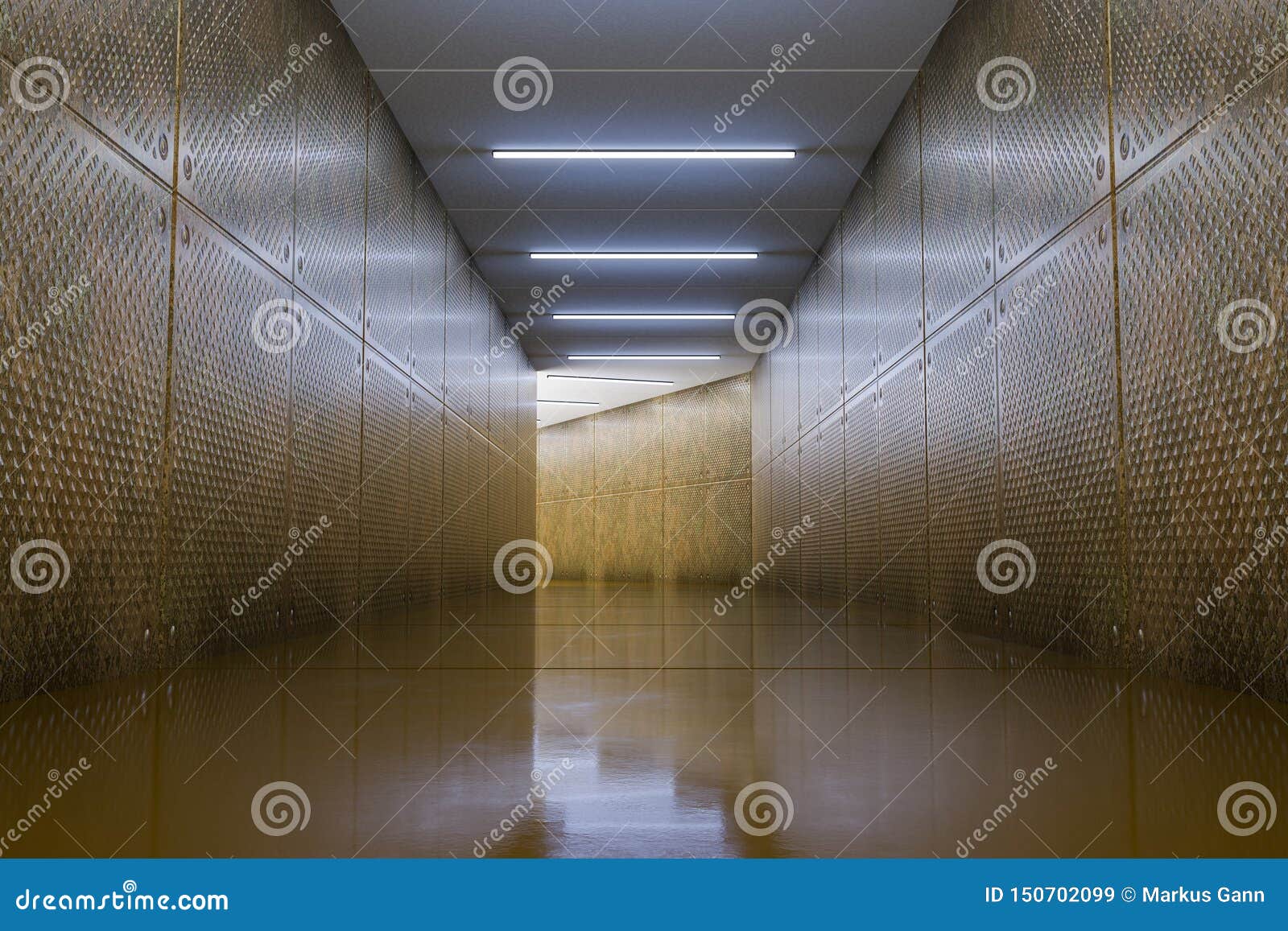 A Typical Underground Corridor Background Stock Illustration ...