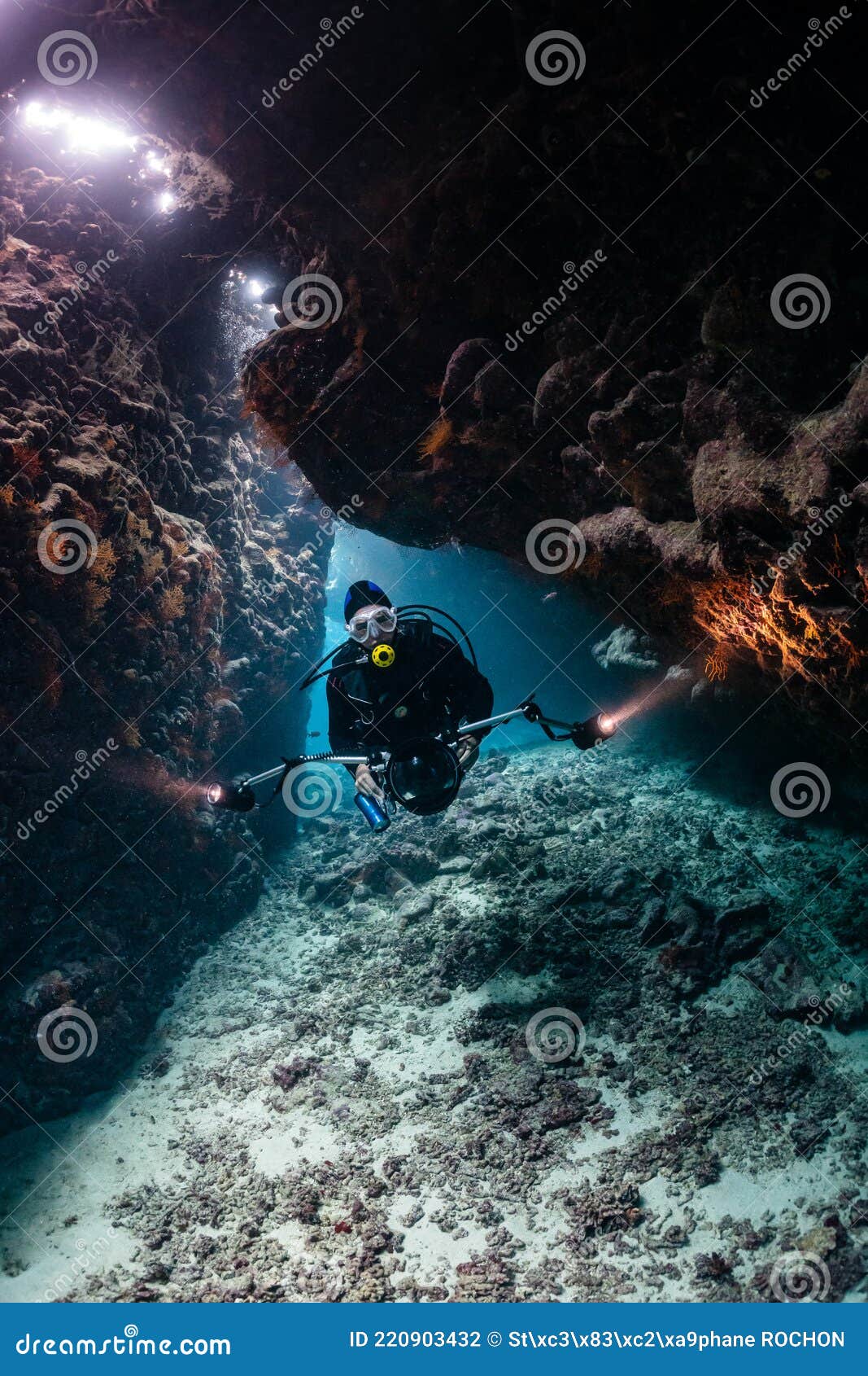 Typical Underwater Cave in a Red Sea Reef Stock Photo - Image of travel ...