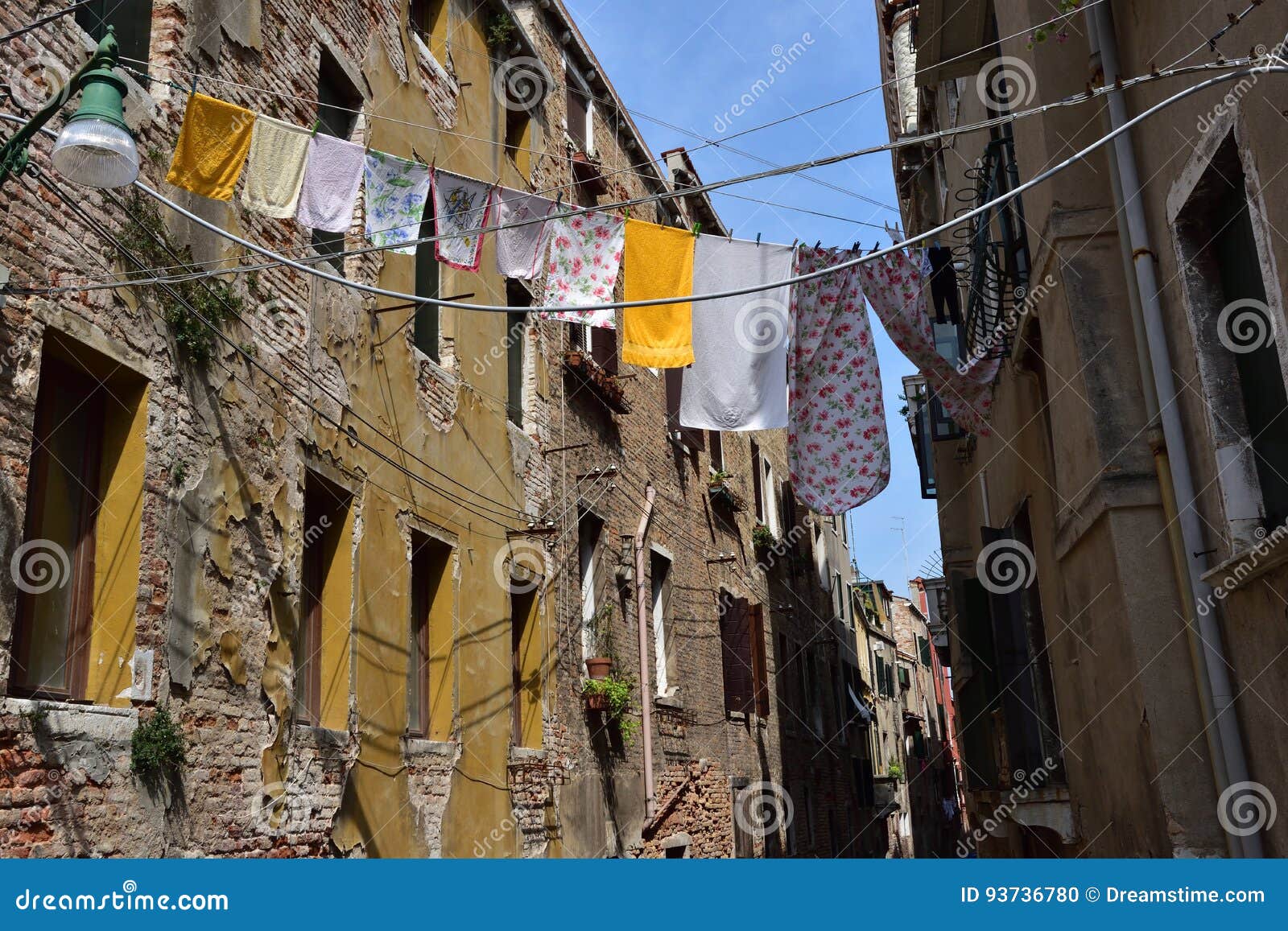 Typical Venice stock photo. Image of back, yellow, colours - 93736780