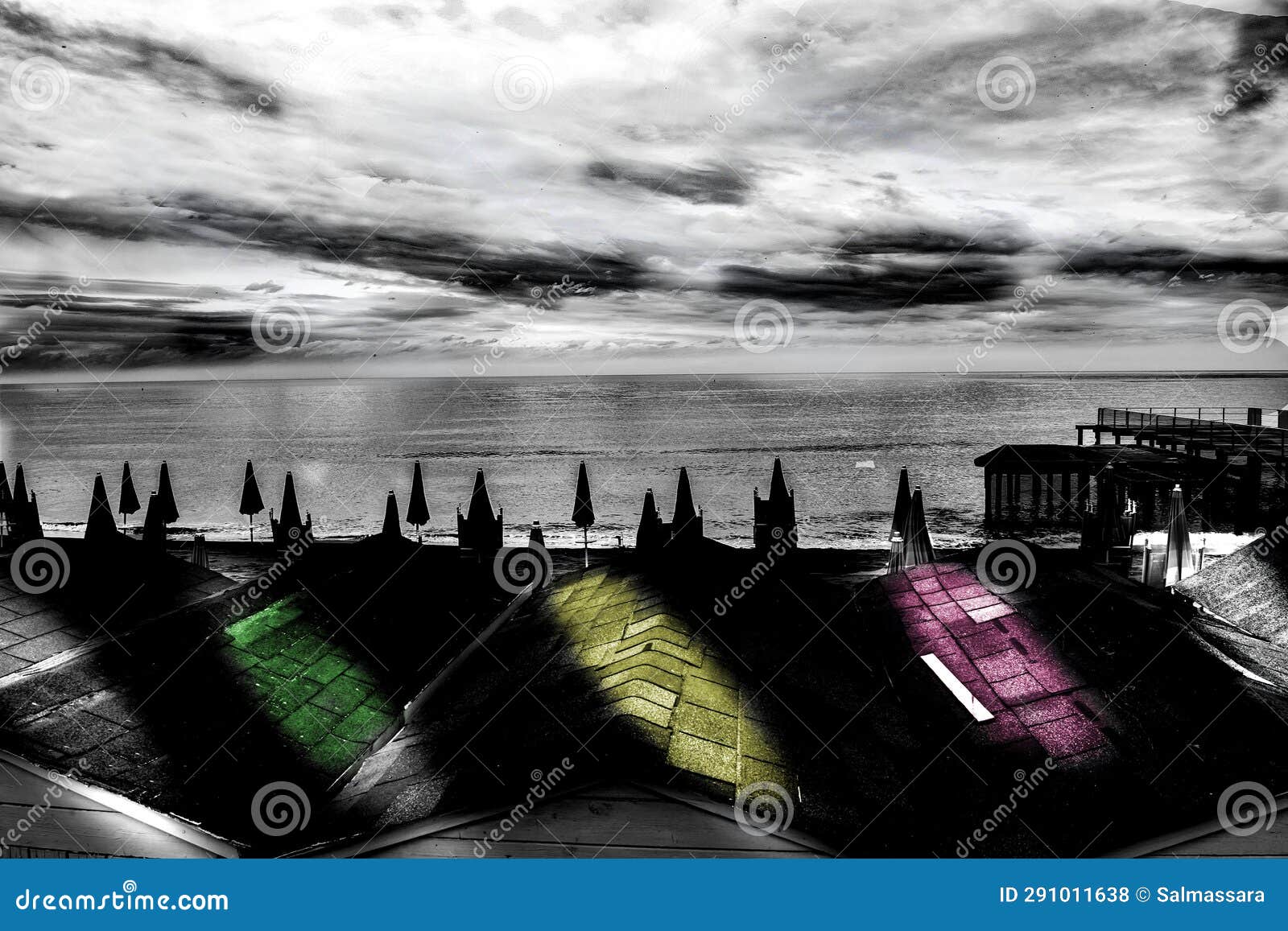 Typical View of Marine Beaches during the Winter Stock Photo - Image of ...