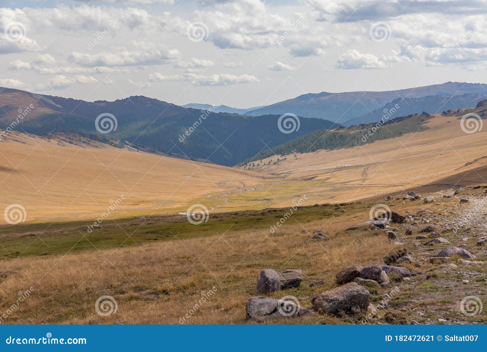 Typical View of Mongolian Landscape. Mongolian Altai, Mongolia Stock ...