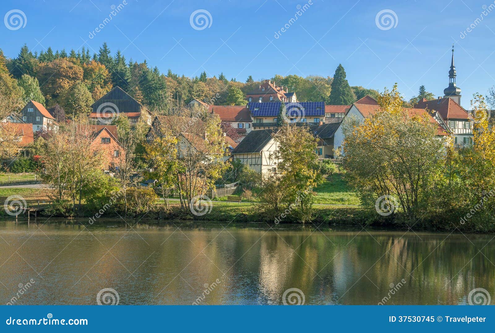 Typical Village,Rhoen,Germany Stock Image - Image of typical, germany ...