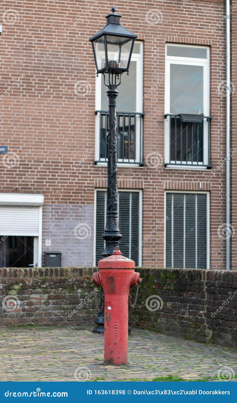A Typical Vintage Dutch Red Hydrant Stock Photo - Image of fire ...