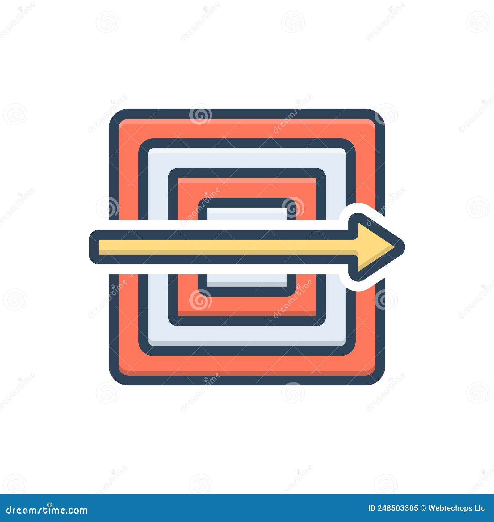 Color Illustration Icon for Typically, Usually and Routinely Stock ...