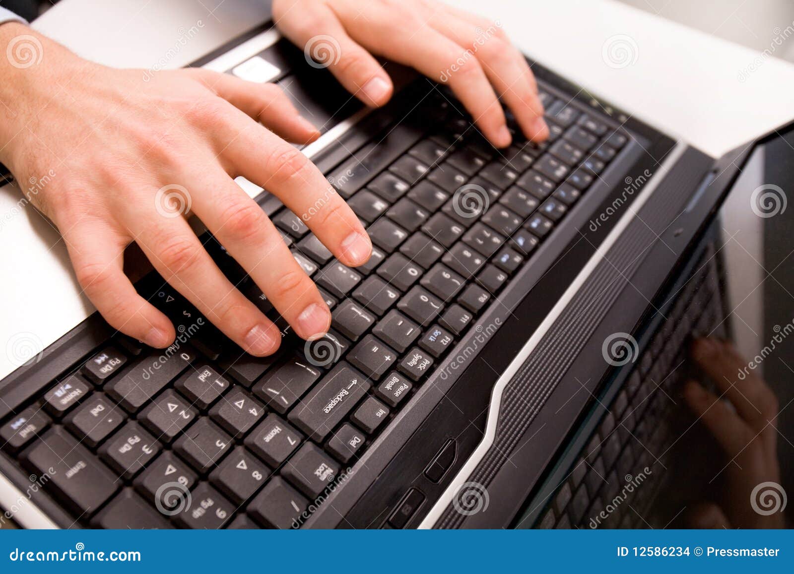 Typing stock photo. Image of communication, keypad, close - 12586234