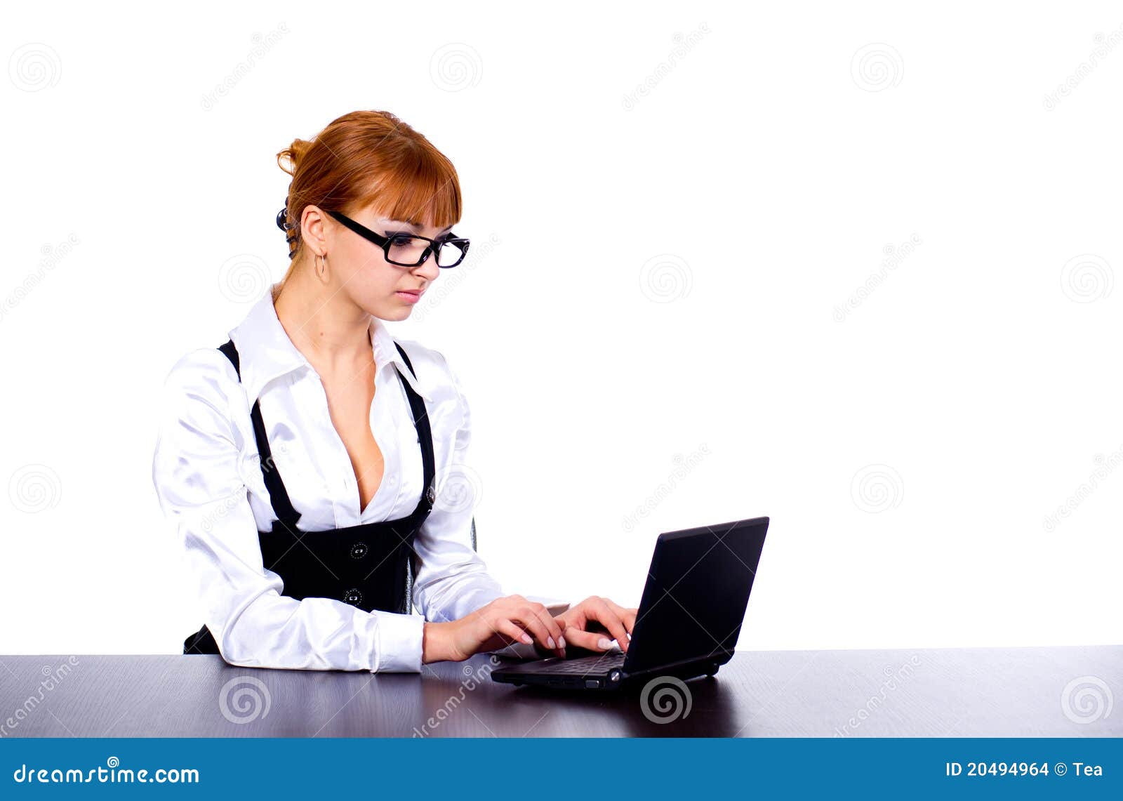 Typing stock photo. Image of career, netbook, ginger - 20494964