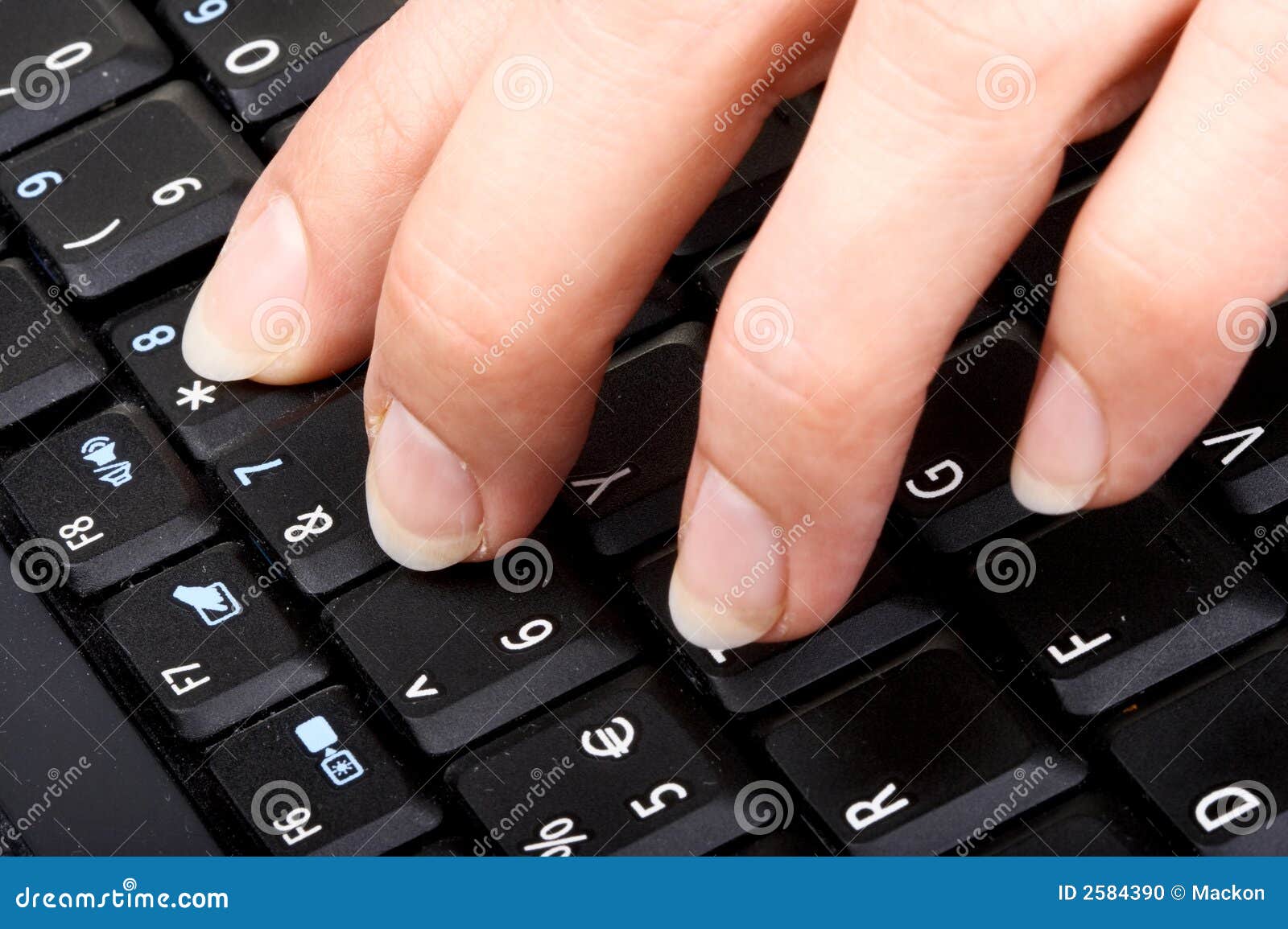 Typing stock photo. Image of typewriting, hand, black - 2584390