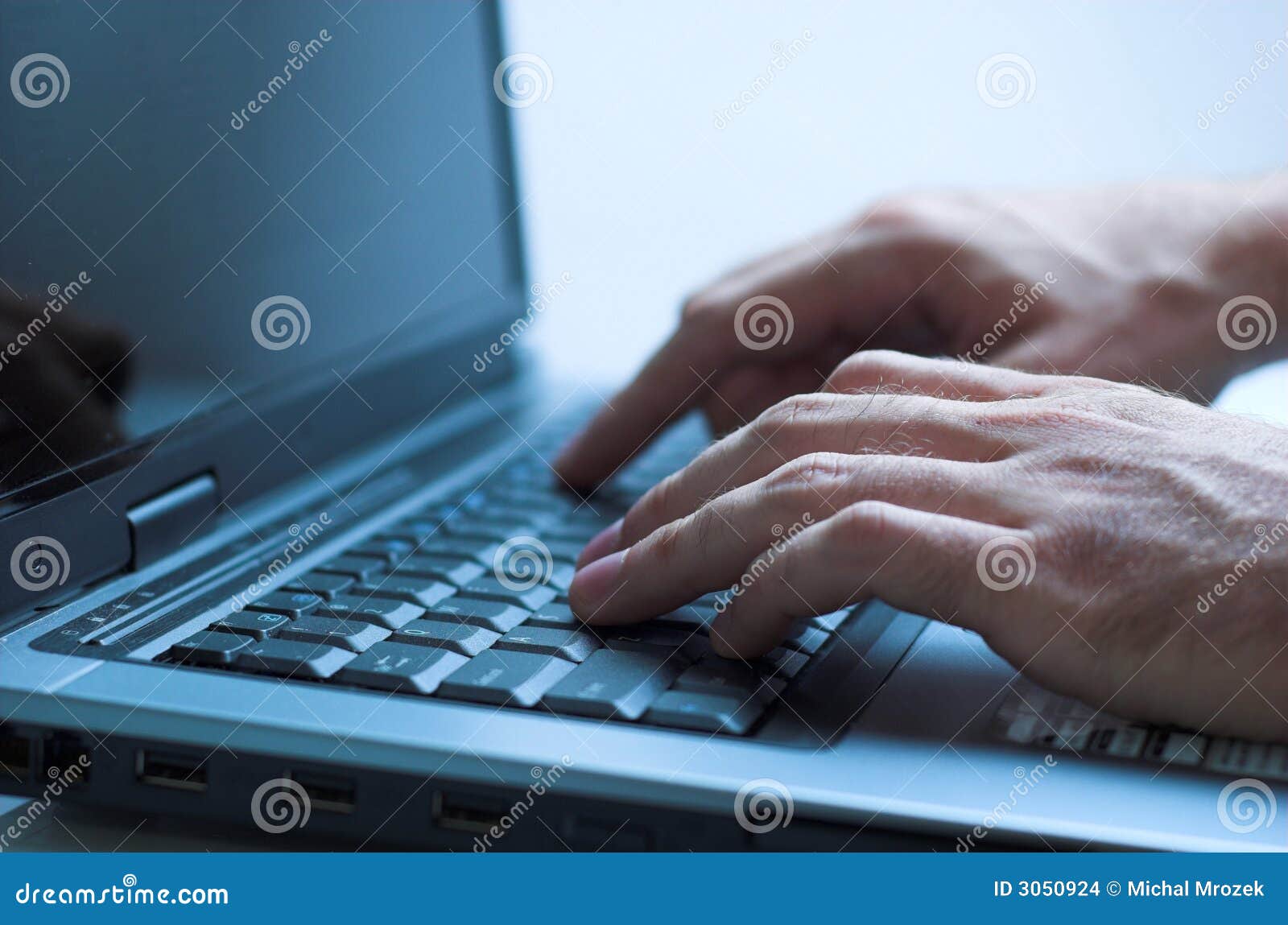 Typing stock photo. Image of closeup, hands, male, technology - 3050924