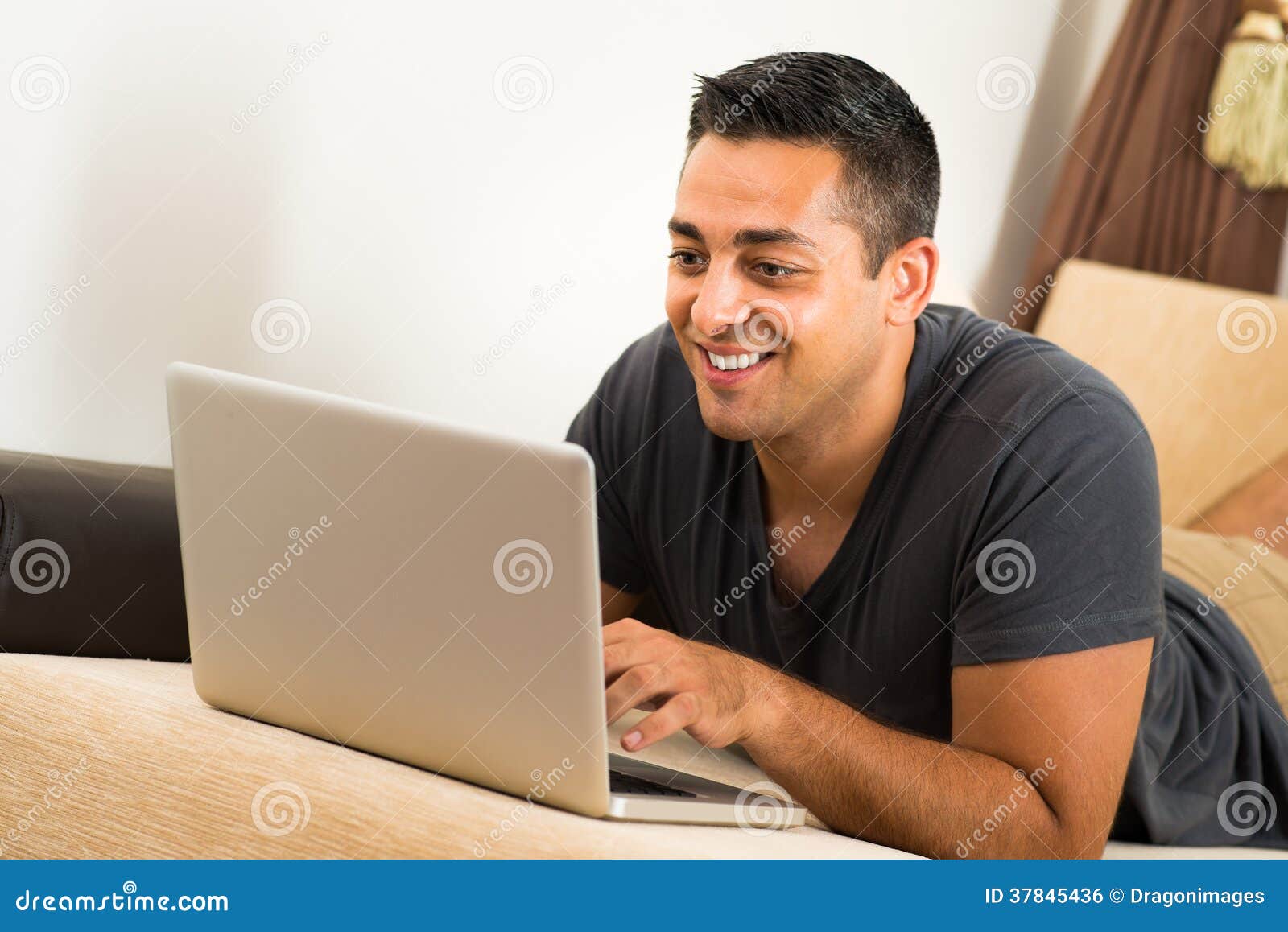 Typing stock photo. Image of home, handsome, enjoy, device - 37845436