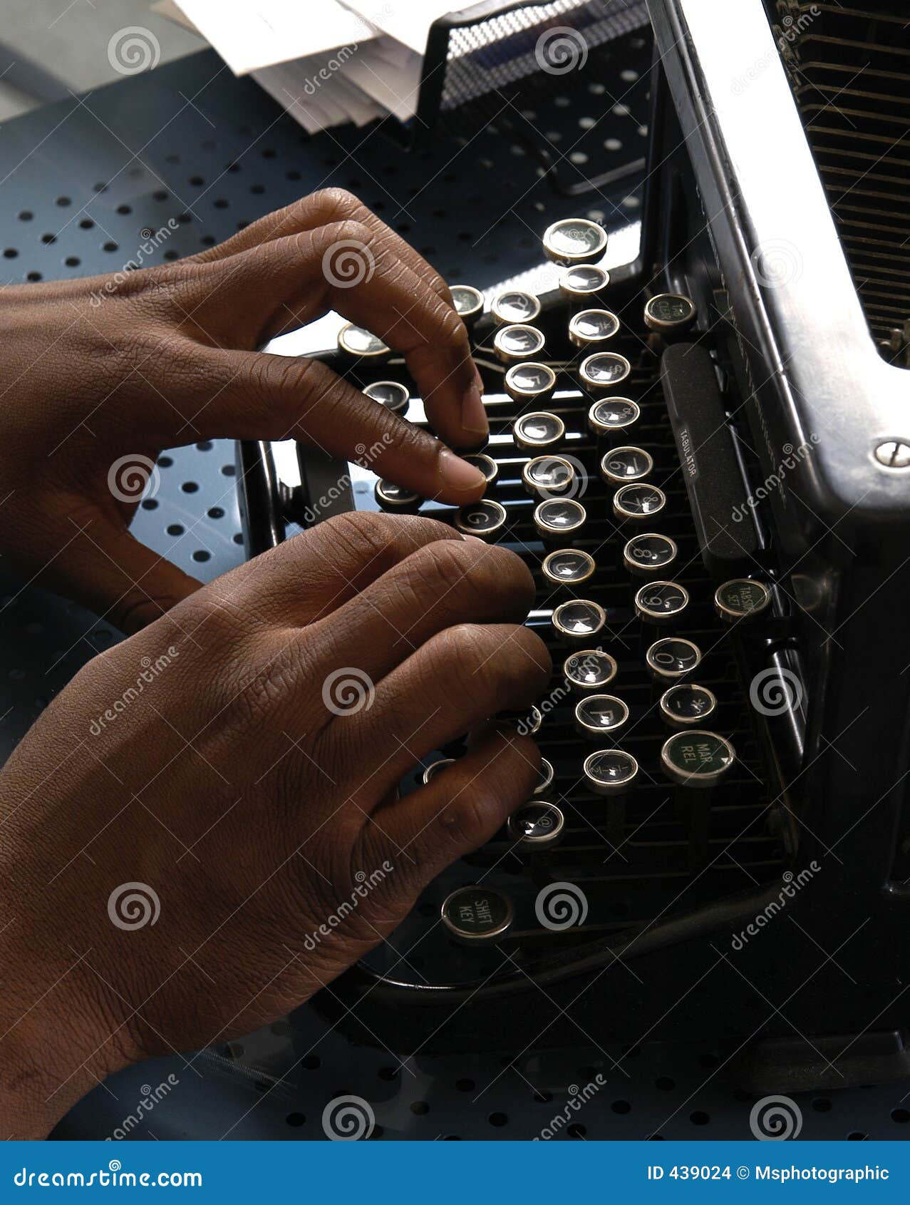 Typing stock photo. Image of fingers, typewriter, standard - 439024