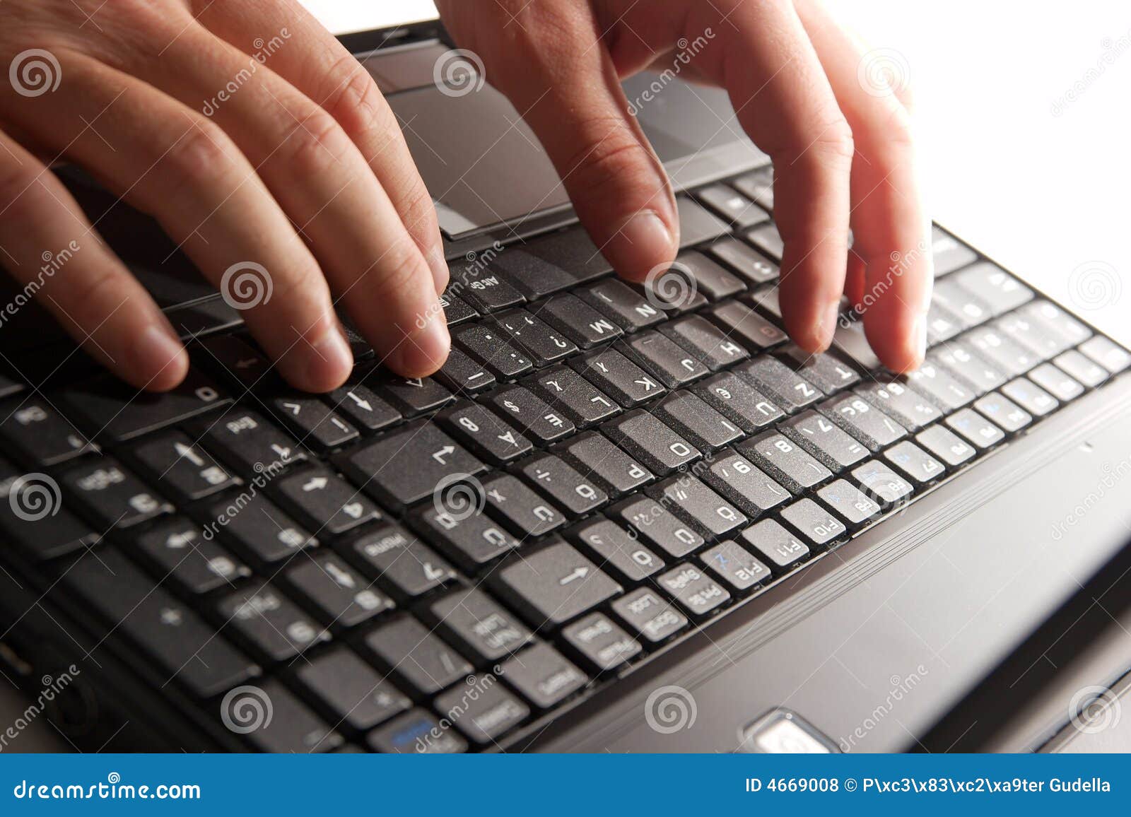 Typing stock photo. Image of bright, hand, computer, keyboard - 4669008