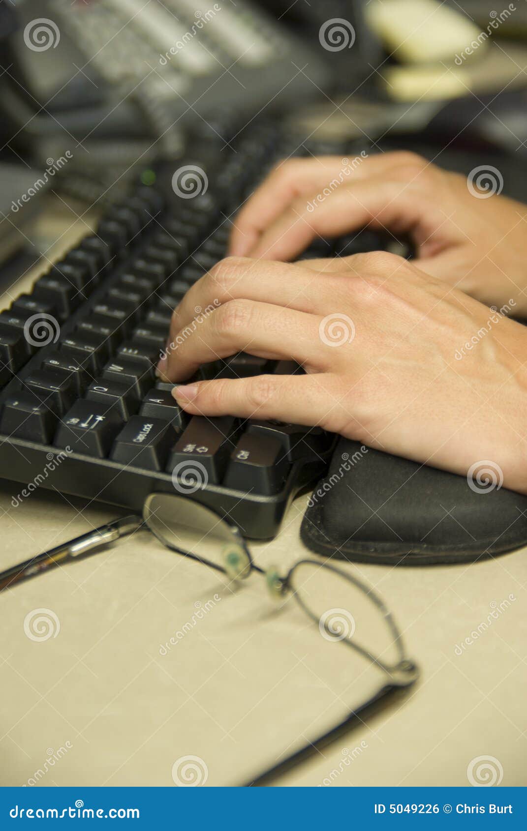 Typing stock photo. Image of index, ergonomic, office - 5049226