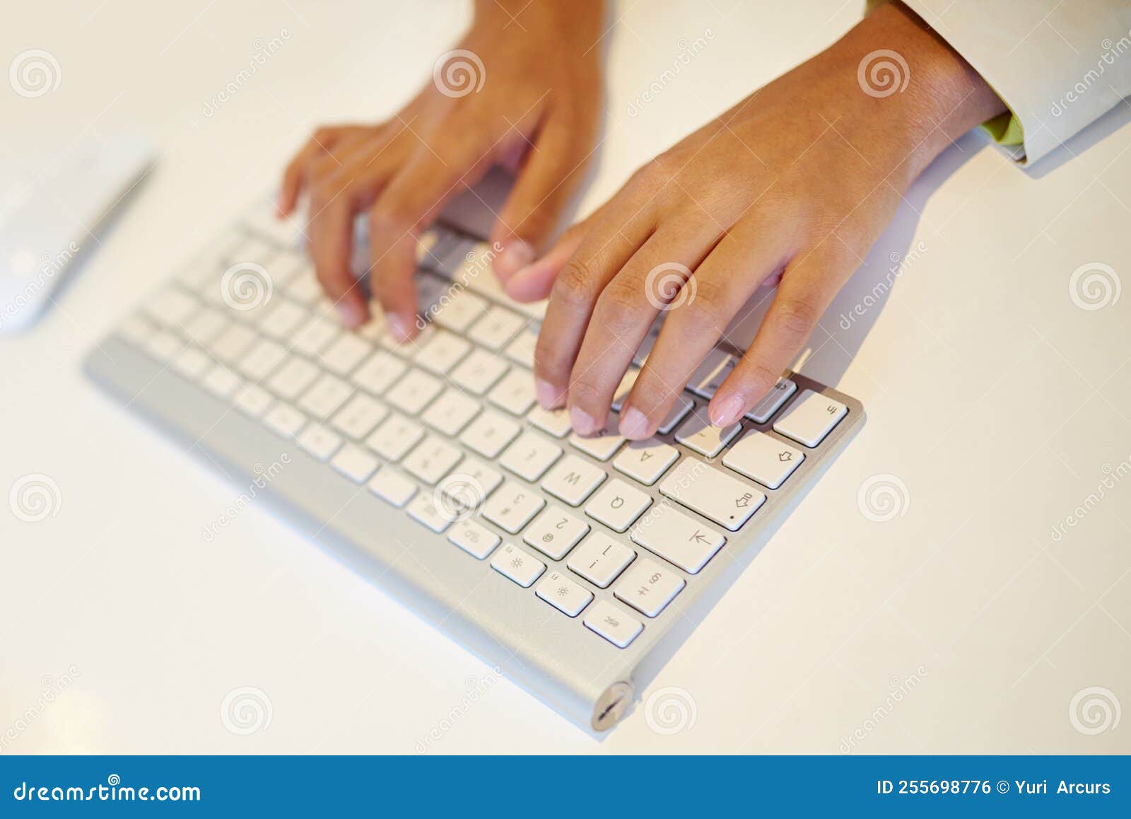 Typing Away. a Womans Hands on a Computer Keyboard. Stock Photo - Image ...