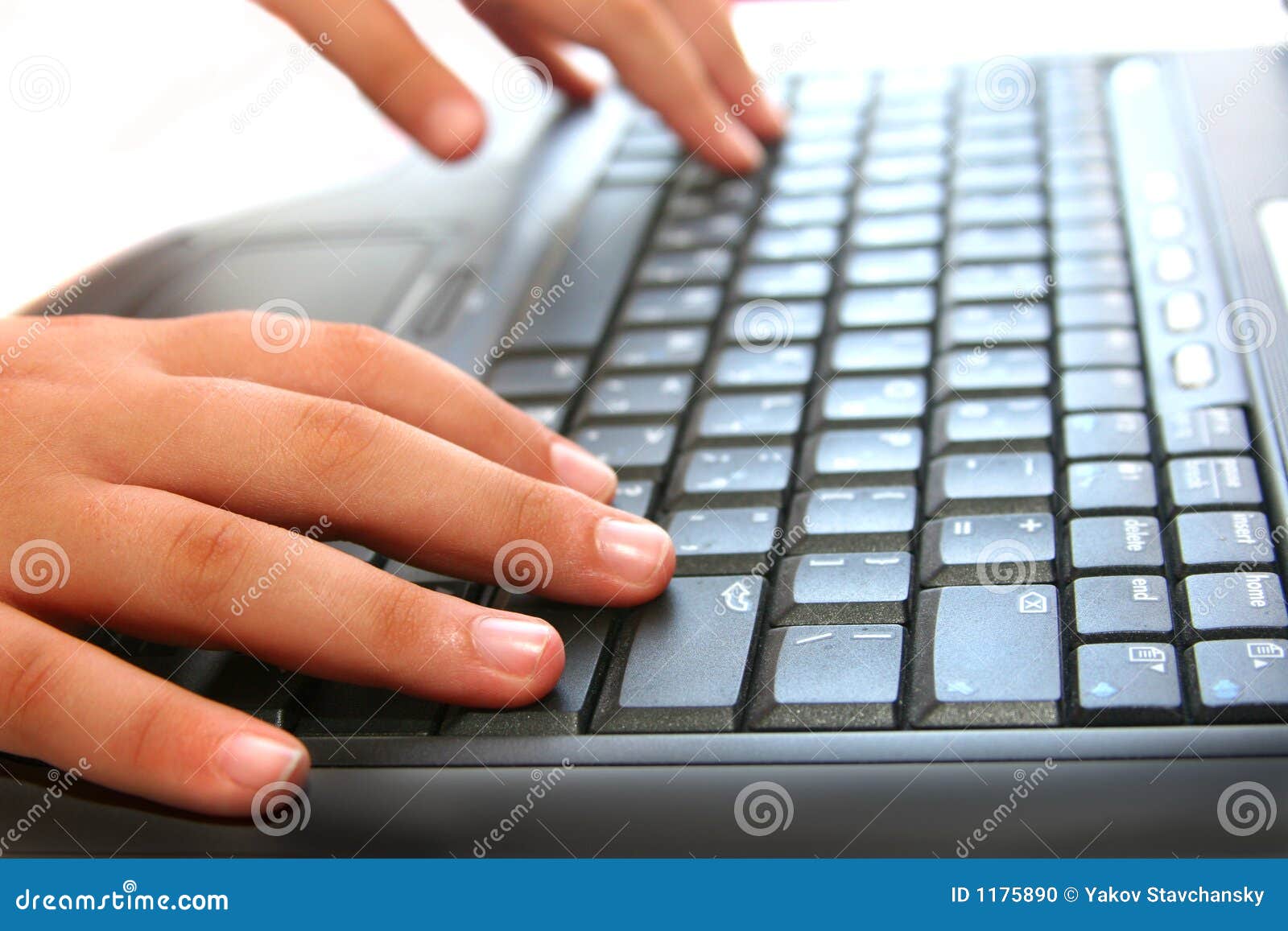 Typing on the computer stock photo. Image of letter, equipment - 1175890