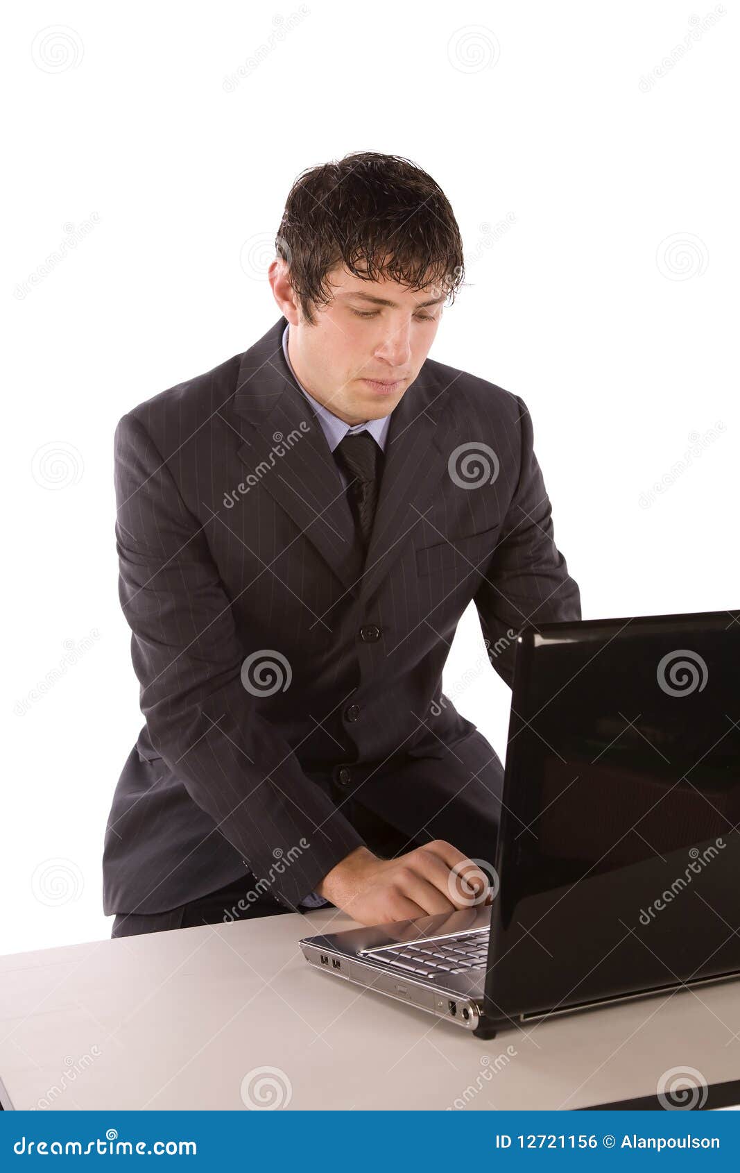 Typing computer stock photo. Image of isolated, happy - 12721156