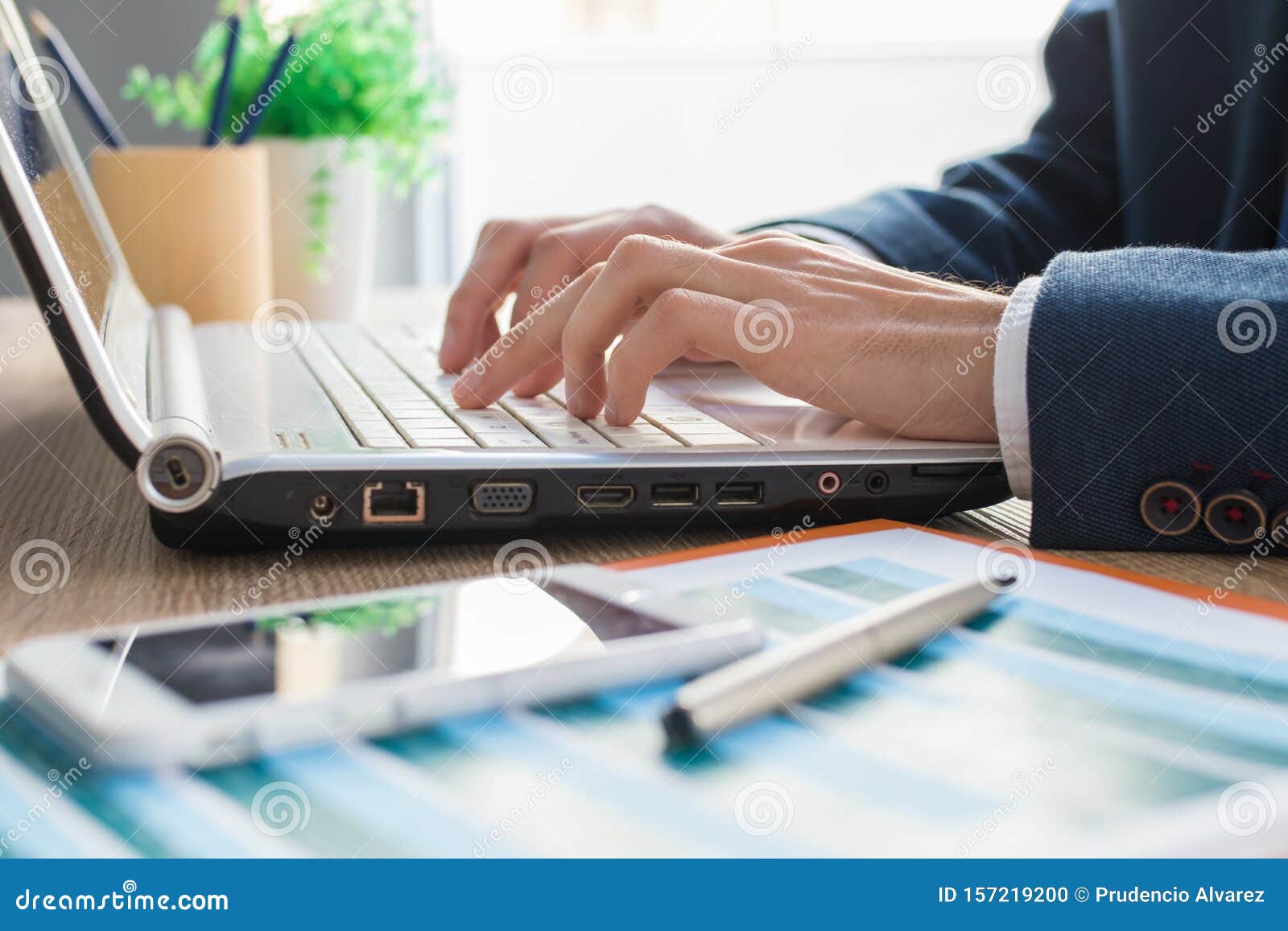 Typing on the computer stock photo. Image of hacker - 157219200