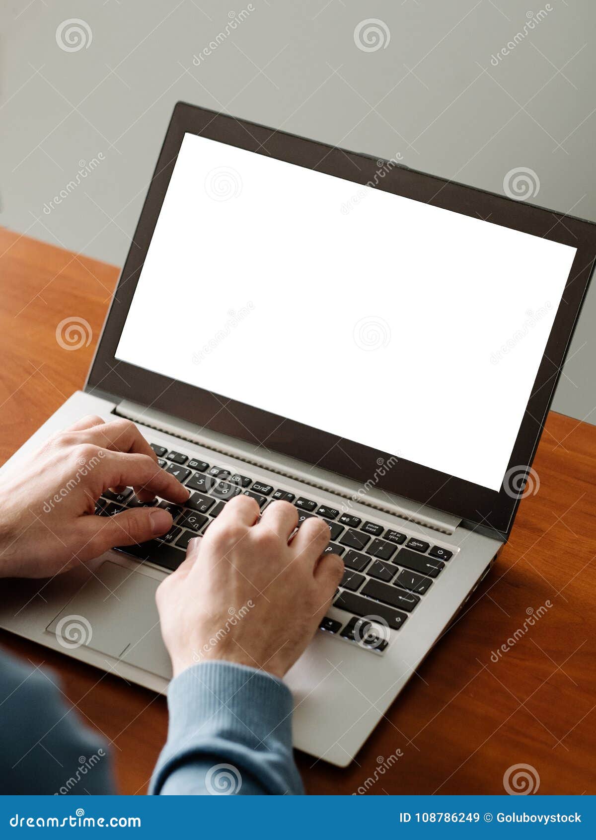 Typing Courses Laptop Keyboard Improve Training Stock Image - Image of ...