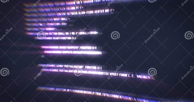 Typing a Digital Code by a Programmer in a Programming Language Stock Illustration ...