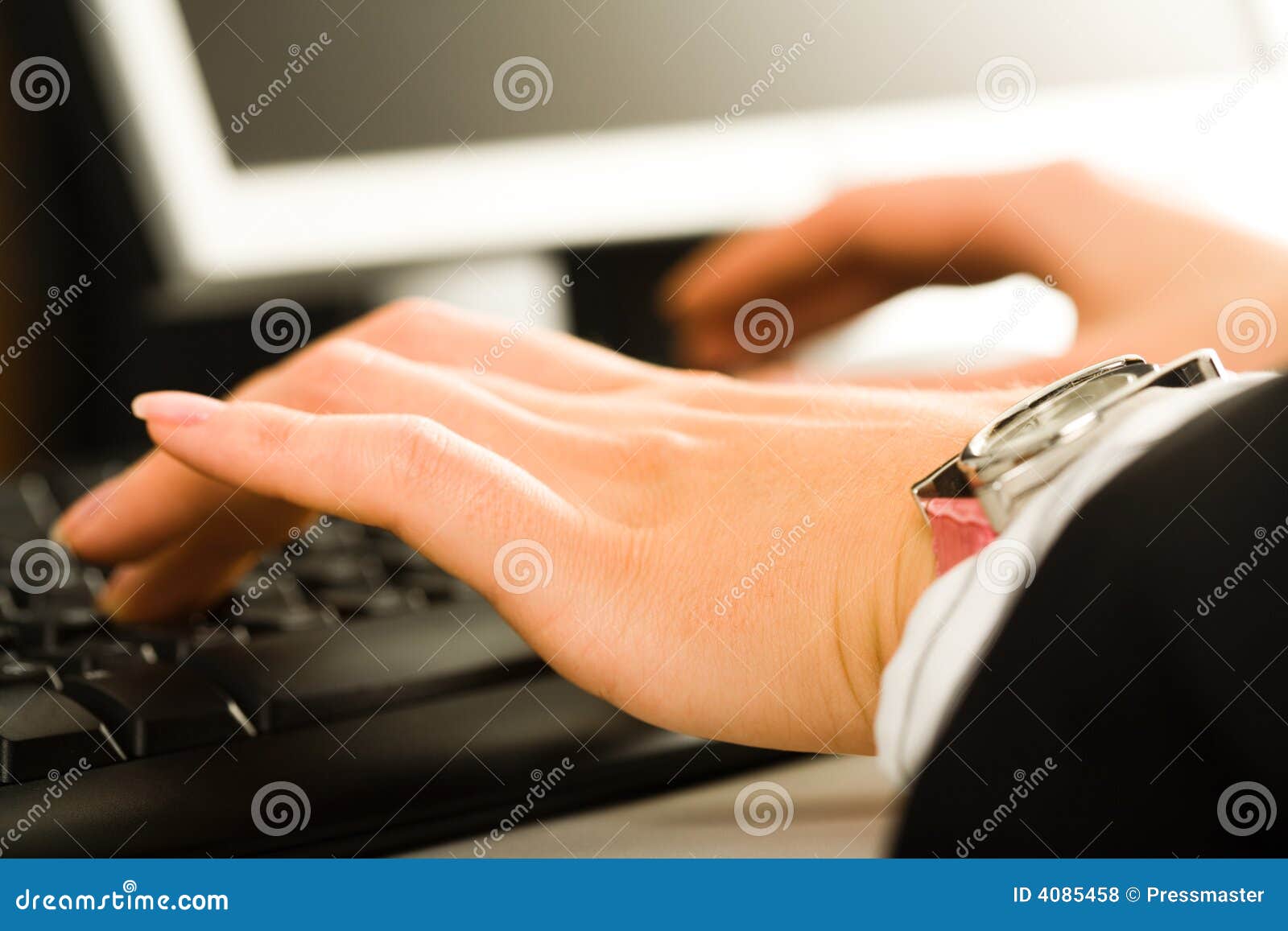 Typing documents stock photo. Image of detail, hardware - 4085458