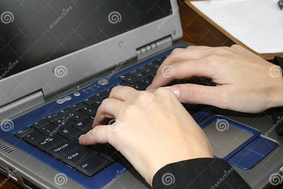 Typing Hands stock photo. Image of internet, working, hand - 1610626