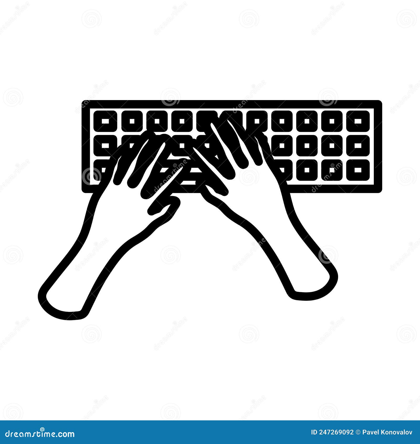 Typing Icon stock vector. Illustration of outline, background - 247269092