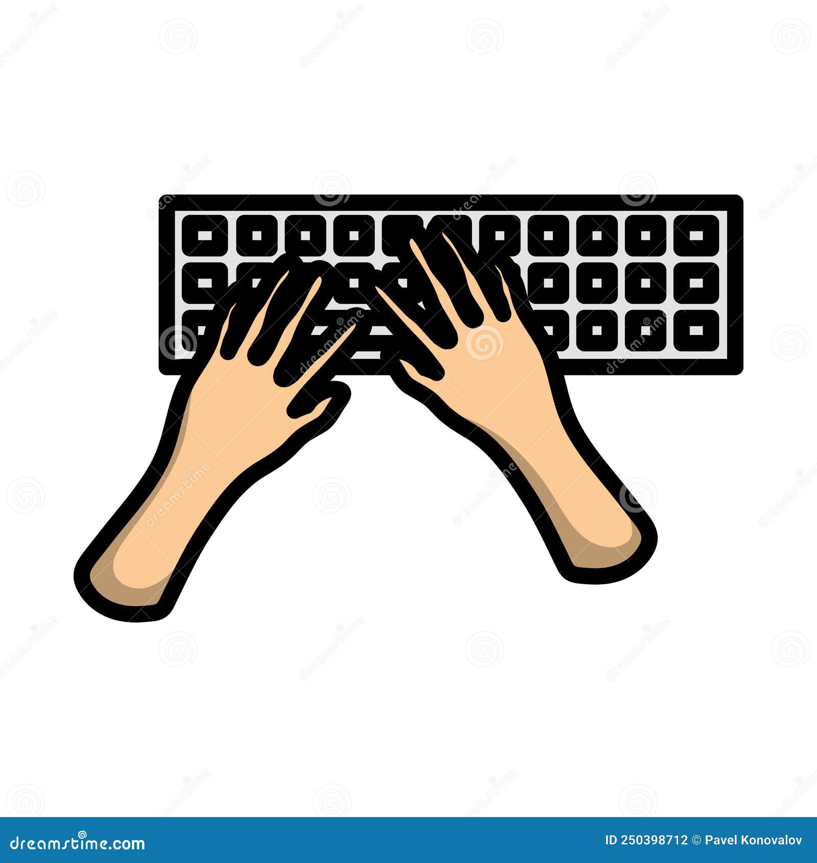 Typing Icon stock vector. Illustration of internet, concept - 250398712