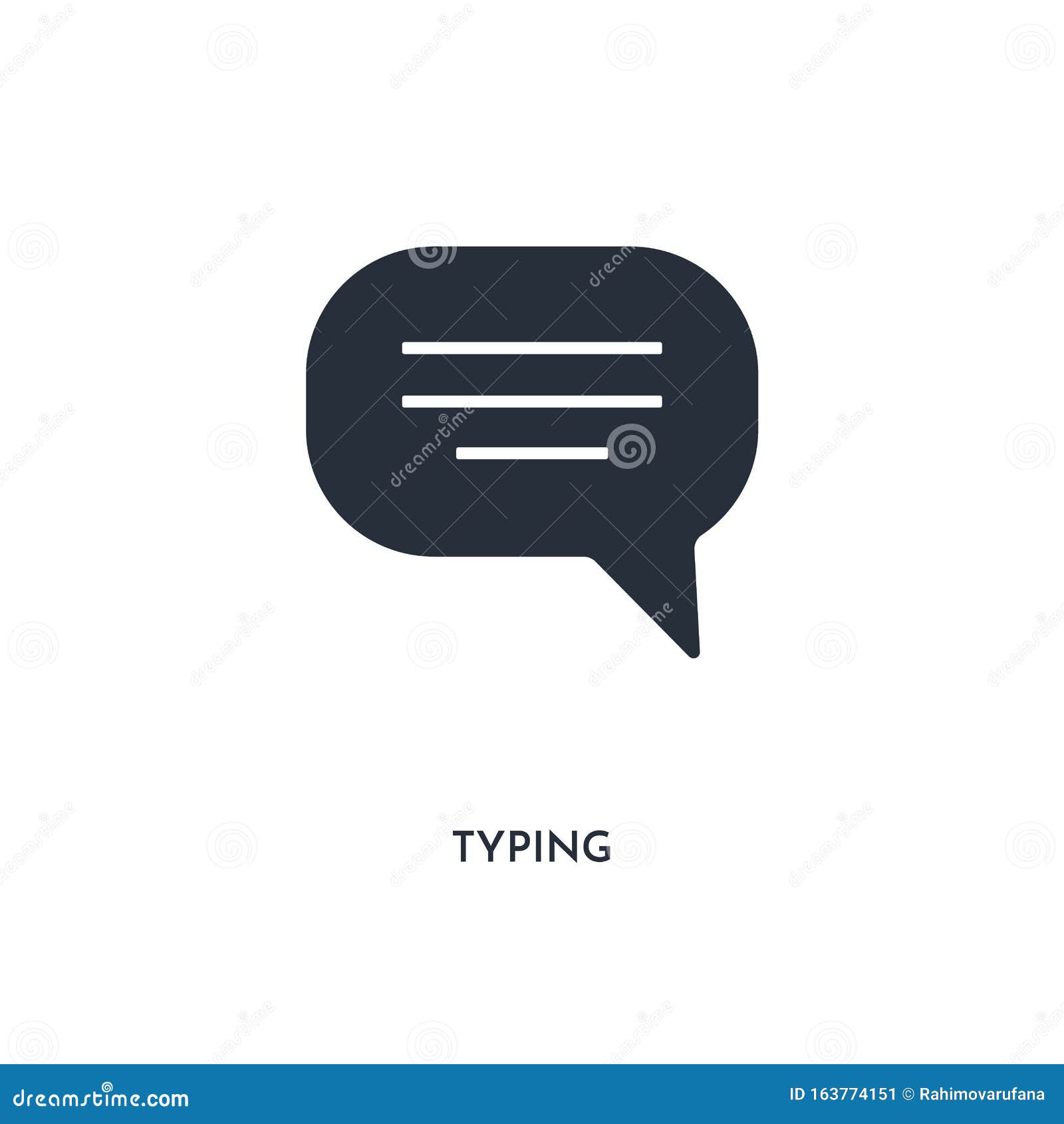 Typing Icon. Simple Element Illustration. Isolated Trendy Filled Typing ...