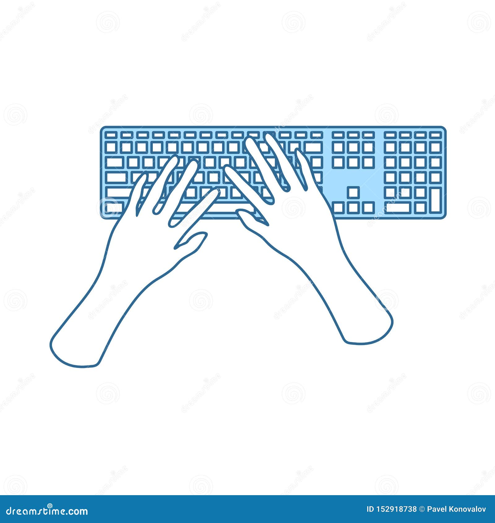 Typing Icon stock vector. Illustration of people, desk - 152918738