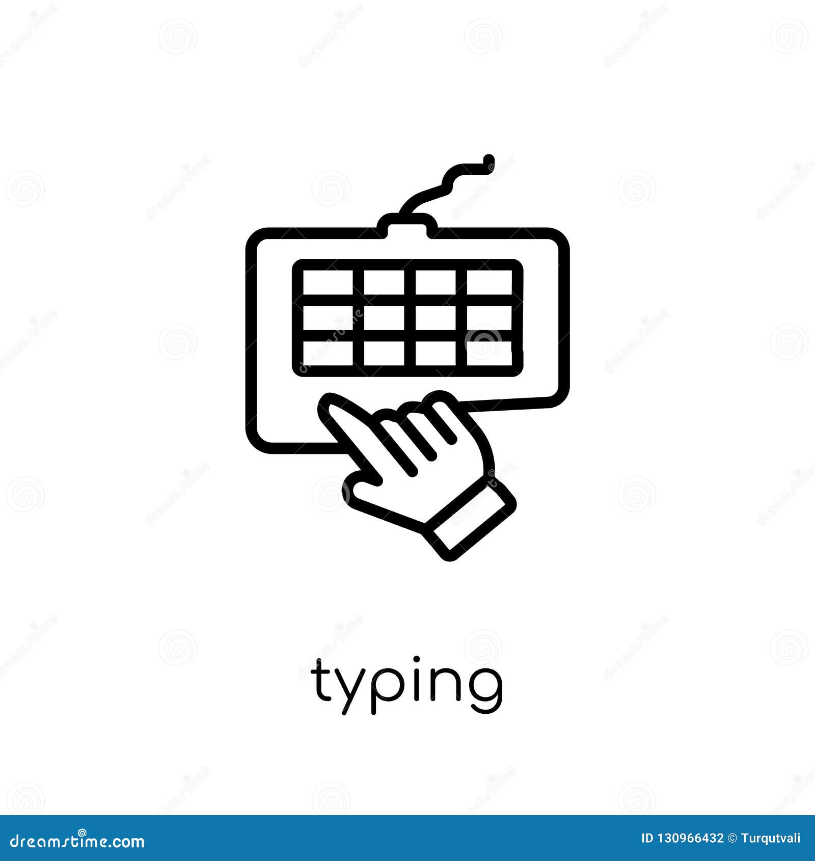 Typing Icon from Collection. Stock Vector - Illustration of body ...