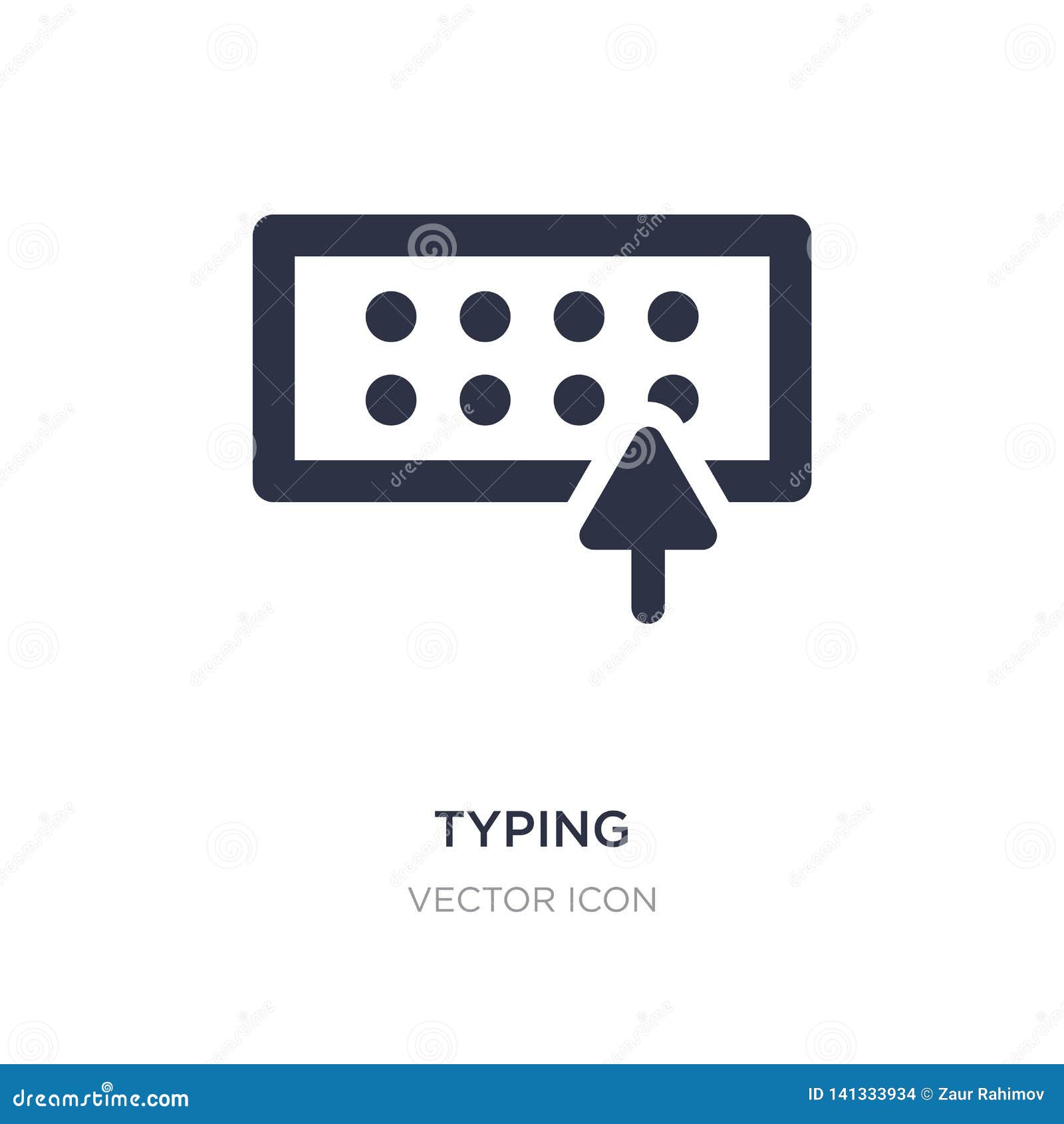 Typing Icon on White Background. Simple Element Illustration from ...