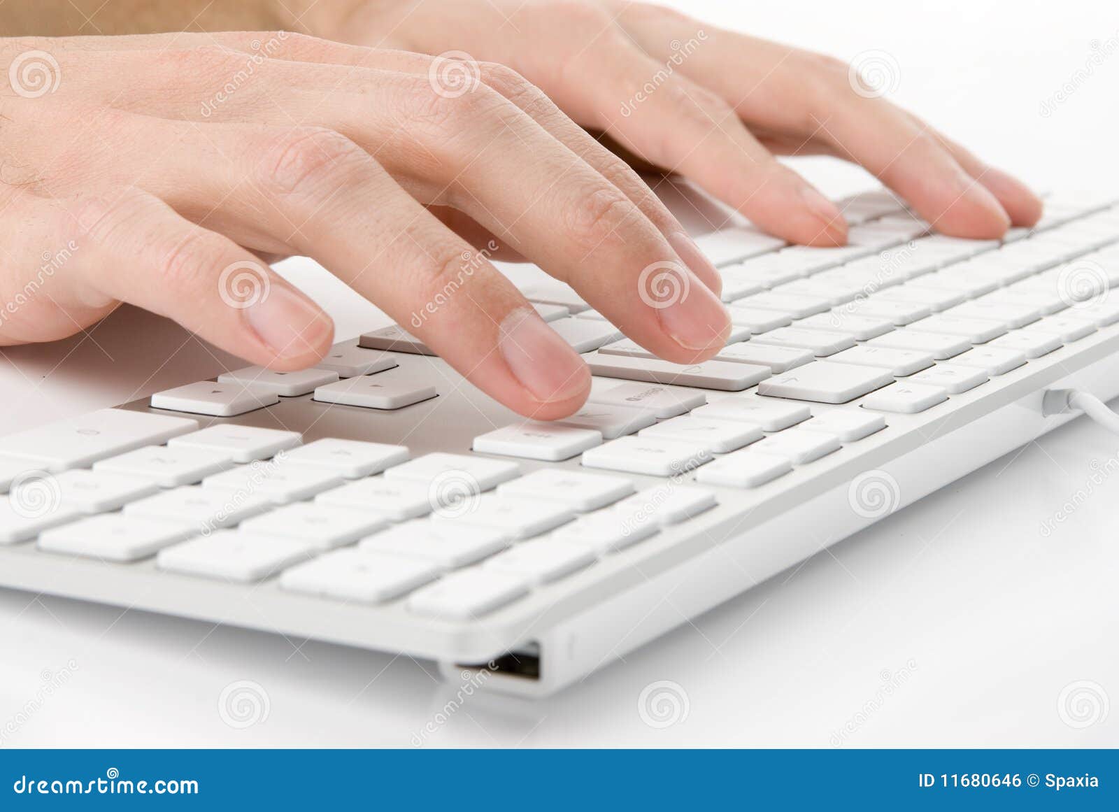 Typing on a keyboard stock photo. Image of wireless, business - 11680646