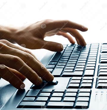 Typing on keyboard stock image. Image of computer, technology - 13711931