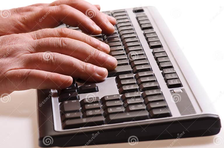 Typing on a keyboard stock image. Image of keypad, keys - 6868427