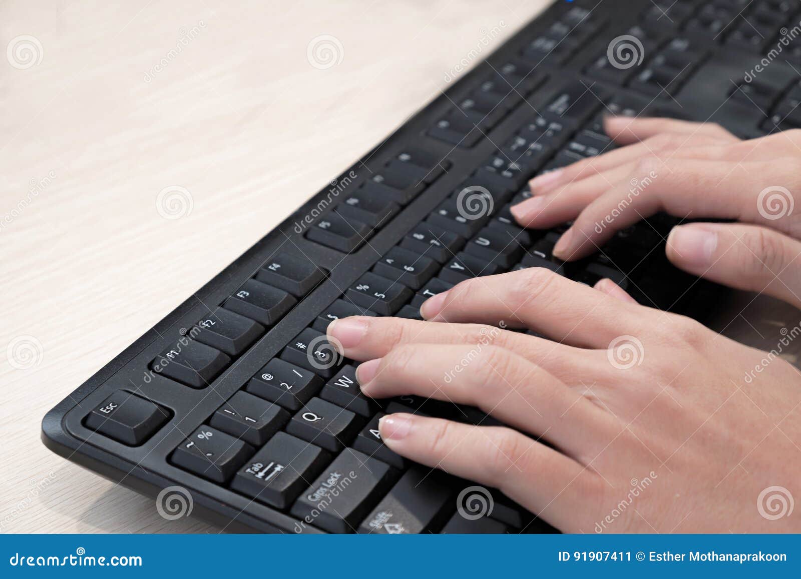 Typing keyboard. stock image. Image of human, information - 91907411