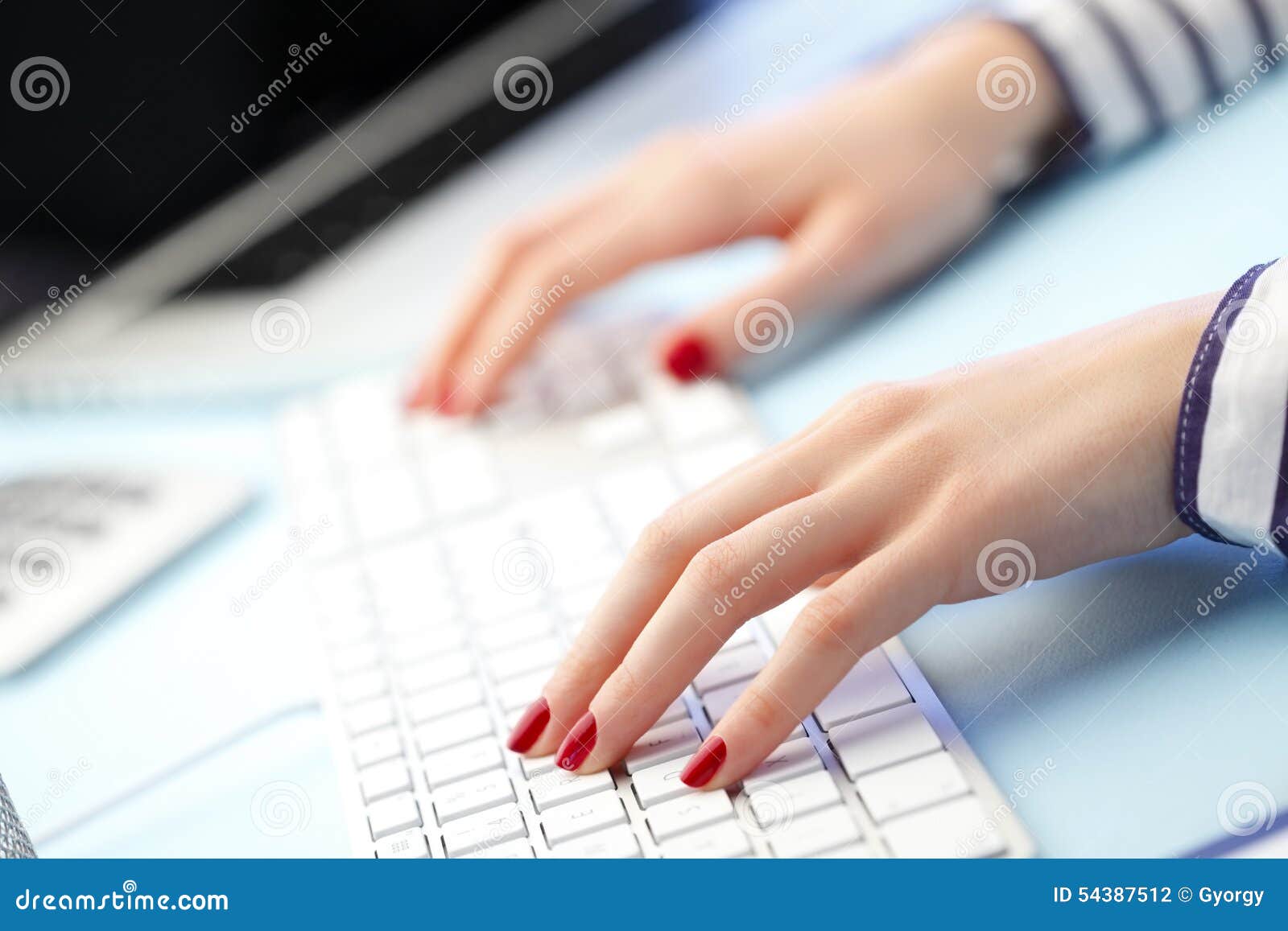 Typing on keyboard stock photo. Image of keypad, button - 54387512